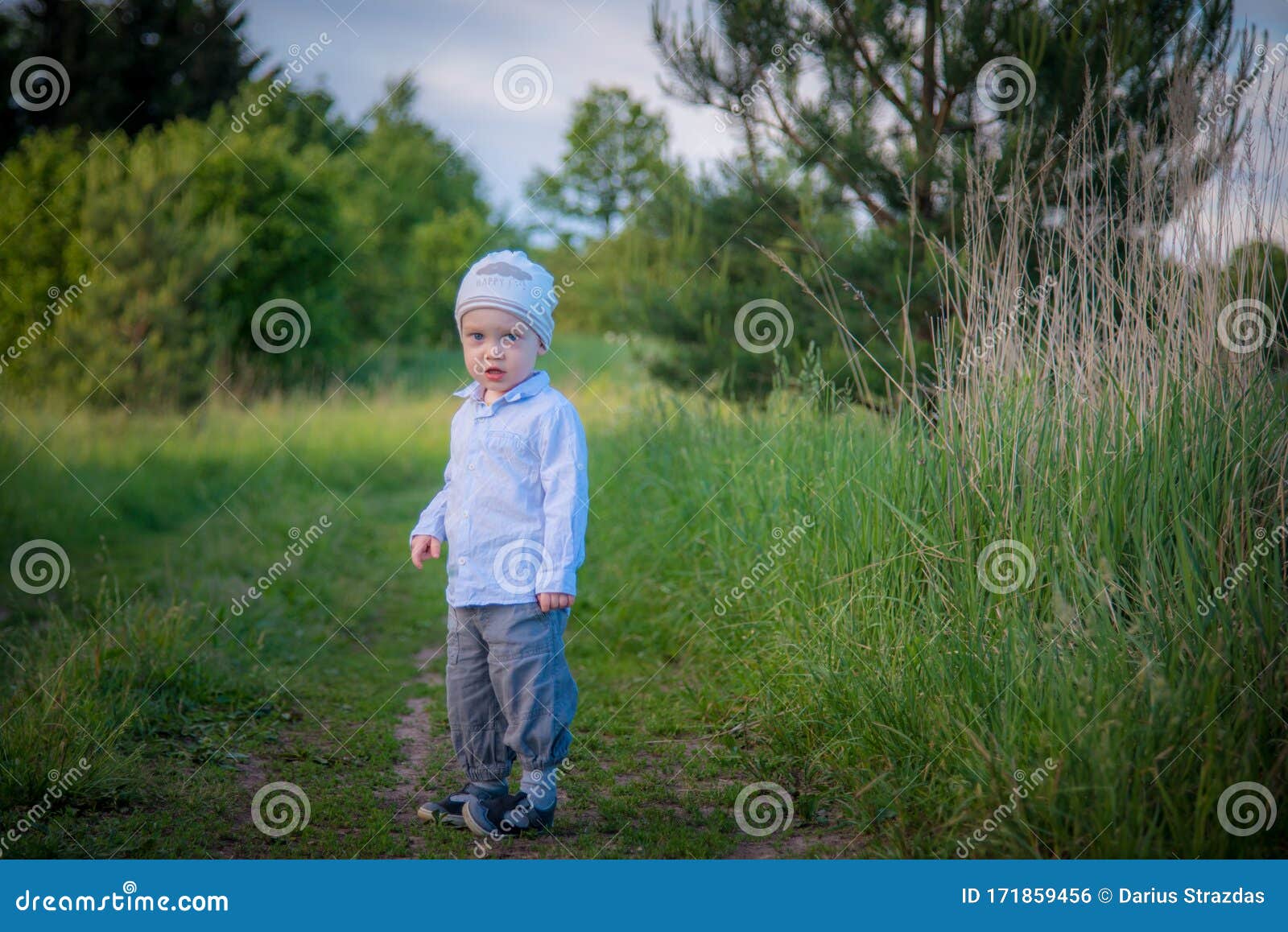 Cute boy outdoors stock photo. Image of happiness, natural - 171859456