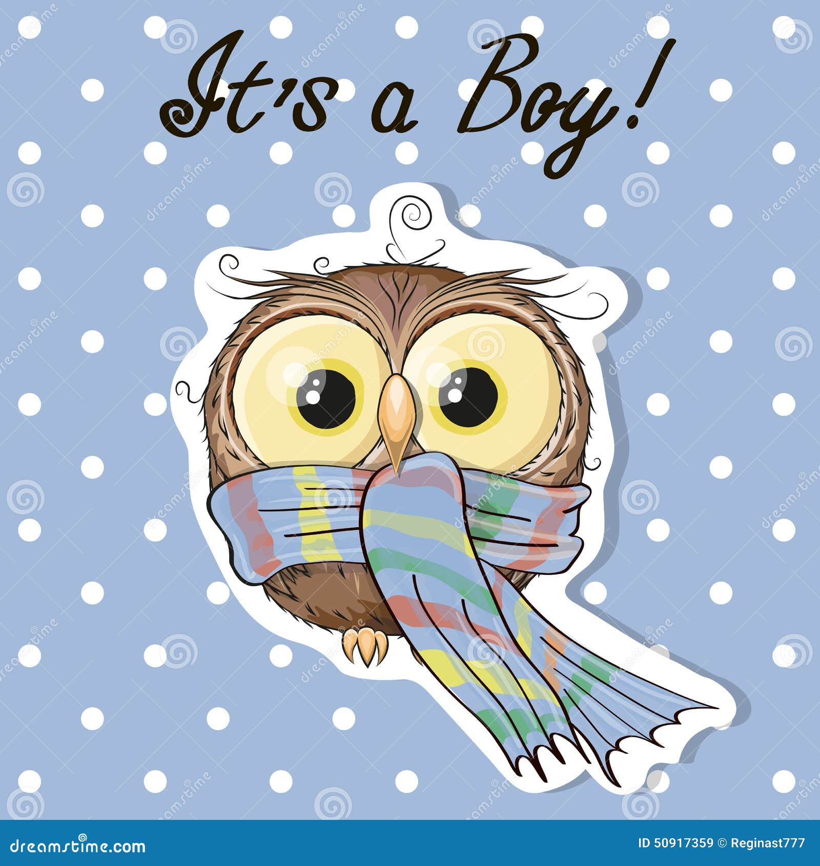 Cute boy owl stock vector. Illustration of shower, scene - 50917359