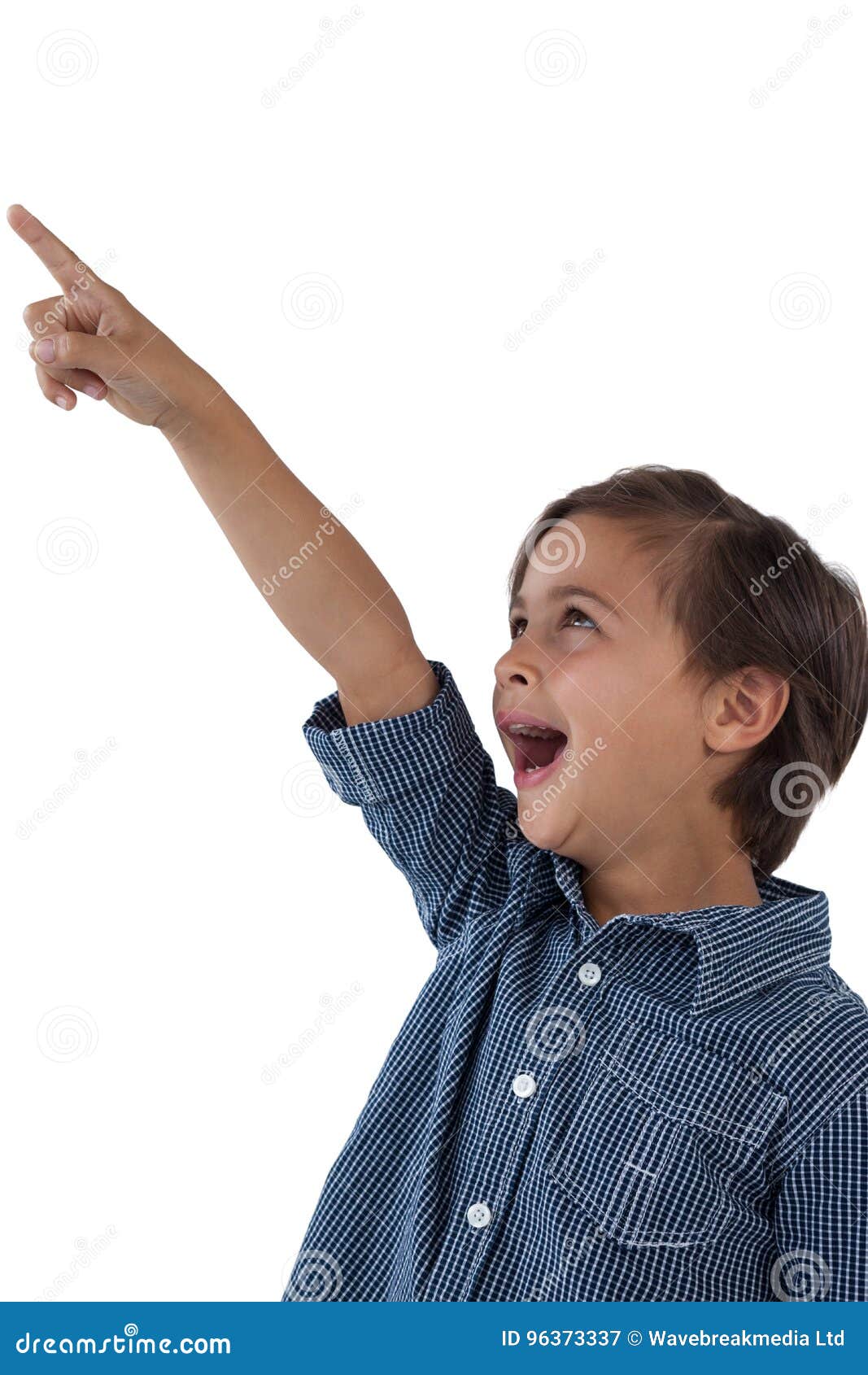 Cute boy pointing finger stock image. Image of child - 96373337