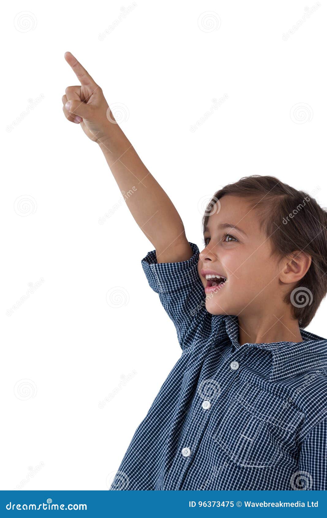 Cute boy pointing finger stock image. Image of open, casual - 96373475