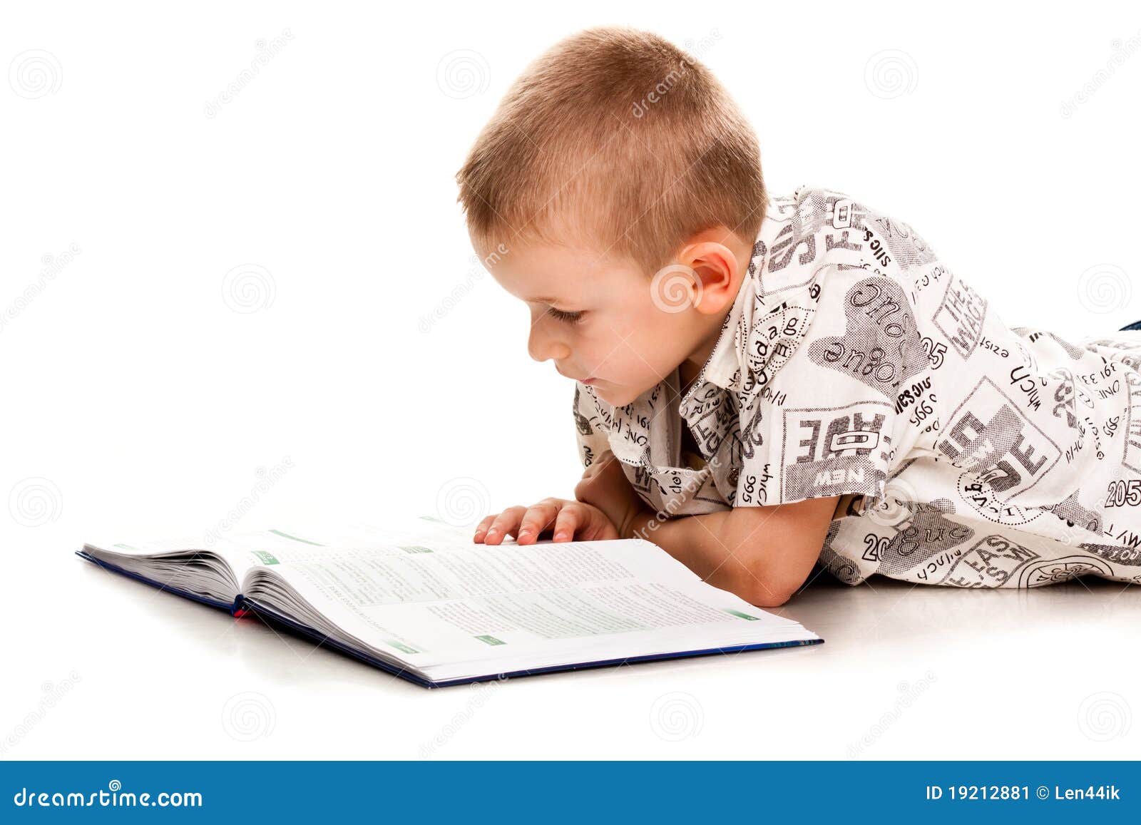 Cute boy reading a book stock image. Image of cute, learn - 19212881