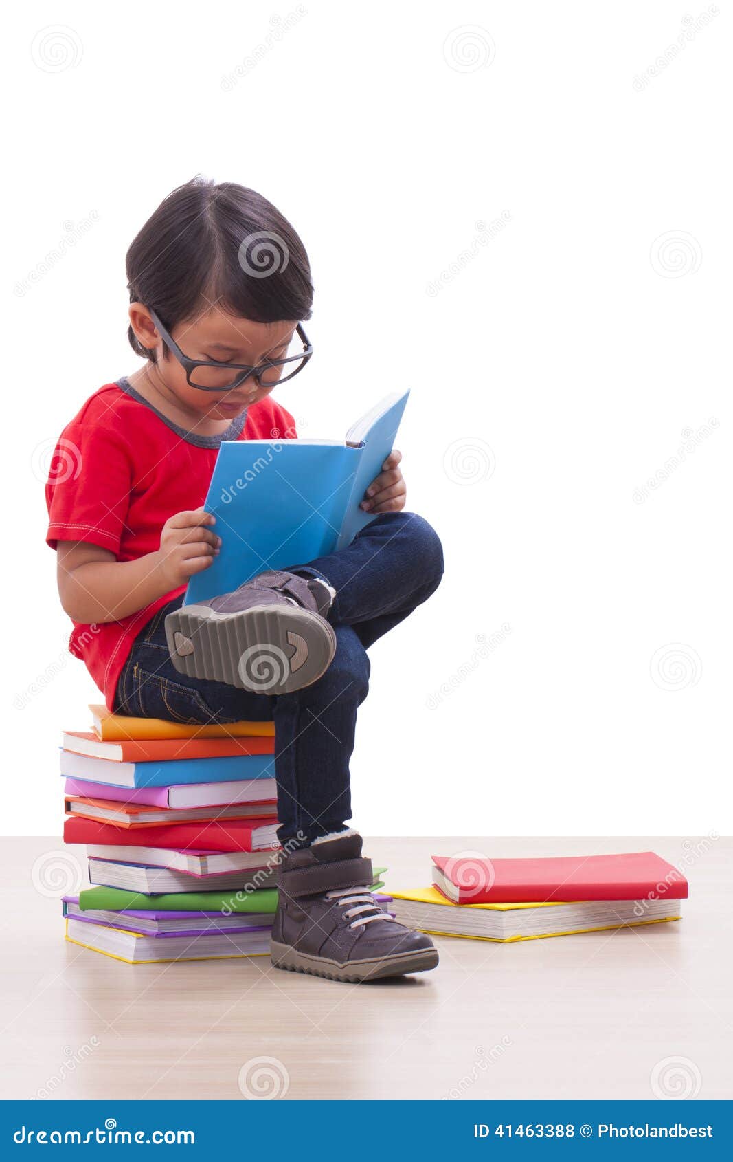 Cute boy reading stock photo. Image of child, knowledge - 41463388