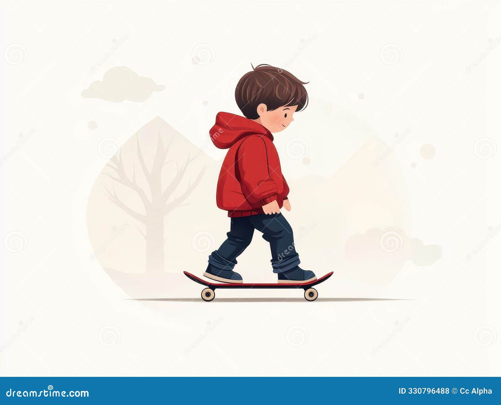 Skateboarding Outdoors Activity. Young Woman Riding On Skateboard ...