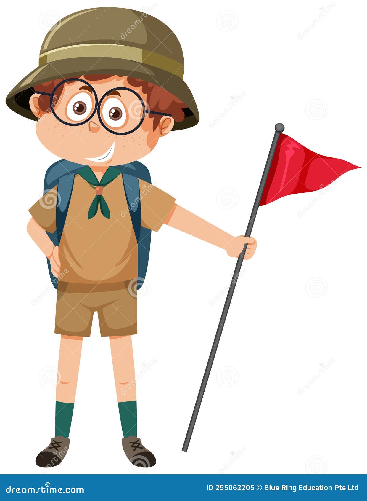 Cute Boy Scout Cartoon Character Stock Vector - Illustration of playful ...