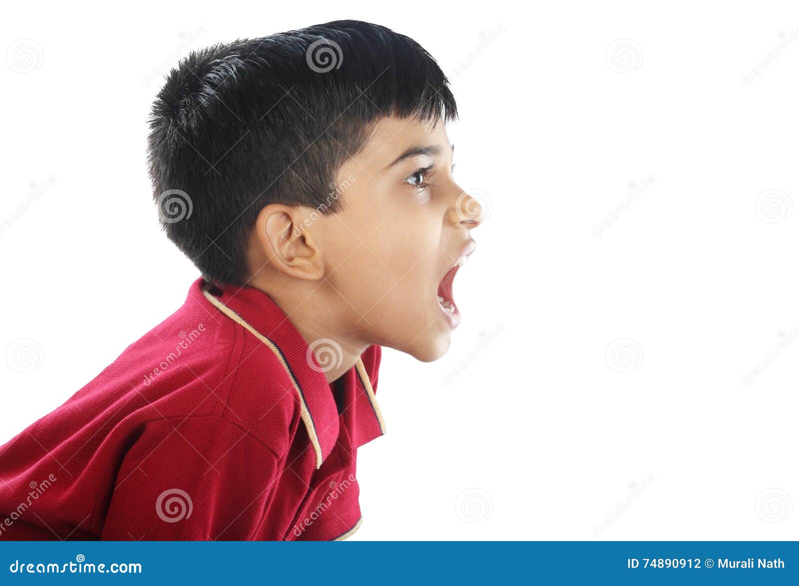Cute Boy shouting stock photo. Image of aggression, hungry - 74890912