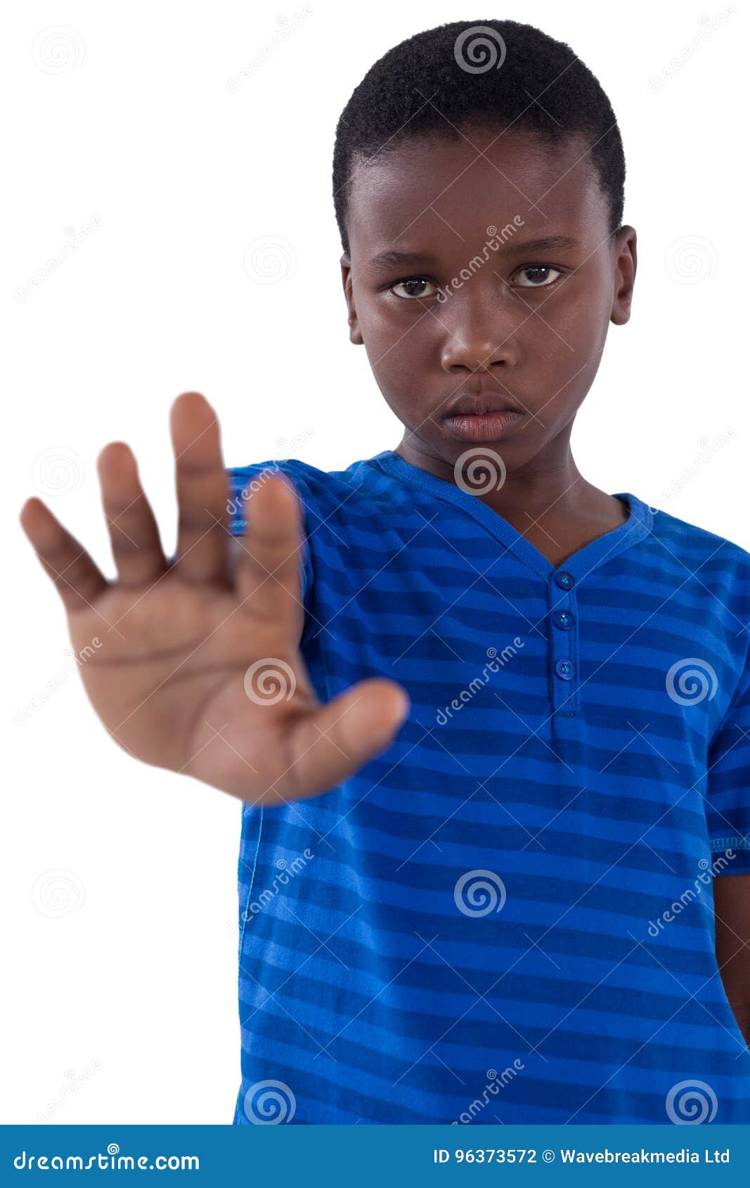 Cute Boy Showing His Hand while Ignoring Stock Photo - Image of modern ...