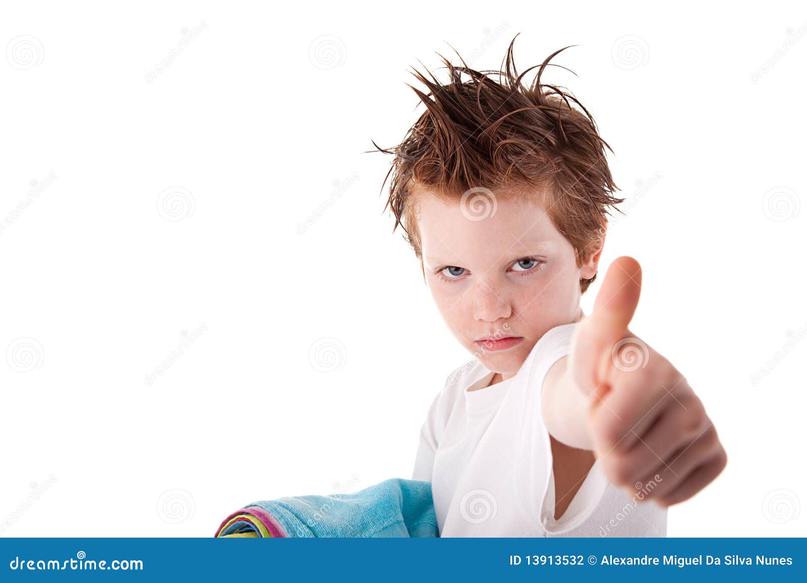 Cute Boy, with Sign of Cool Stock Photo - Image of attractive ...