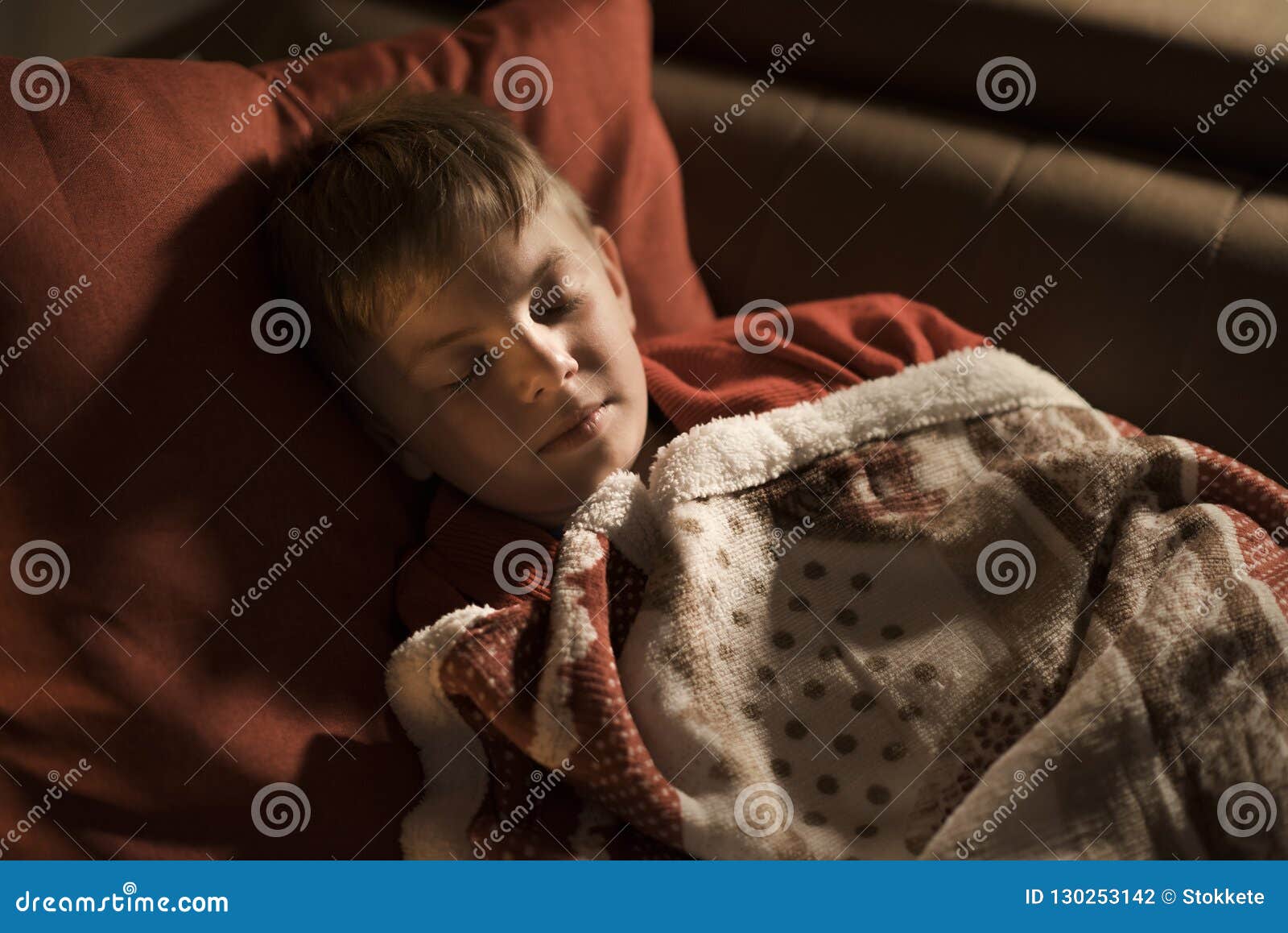 Cute Boy Sleeping on the Sofa Stock Photo - Image of soft, sleeping ...