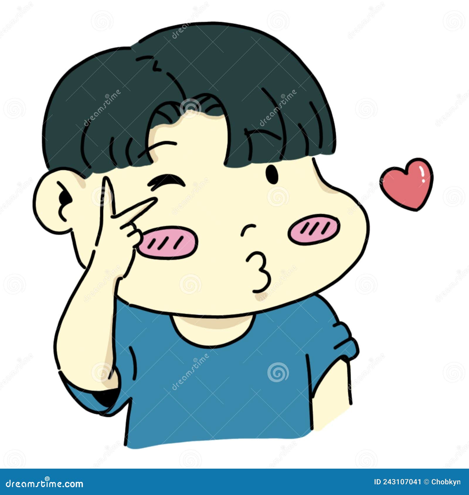 Cute Boy sticker stock illustration. Illustration of sticker - 243107041