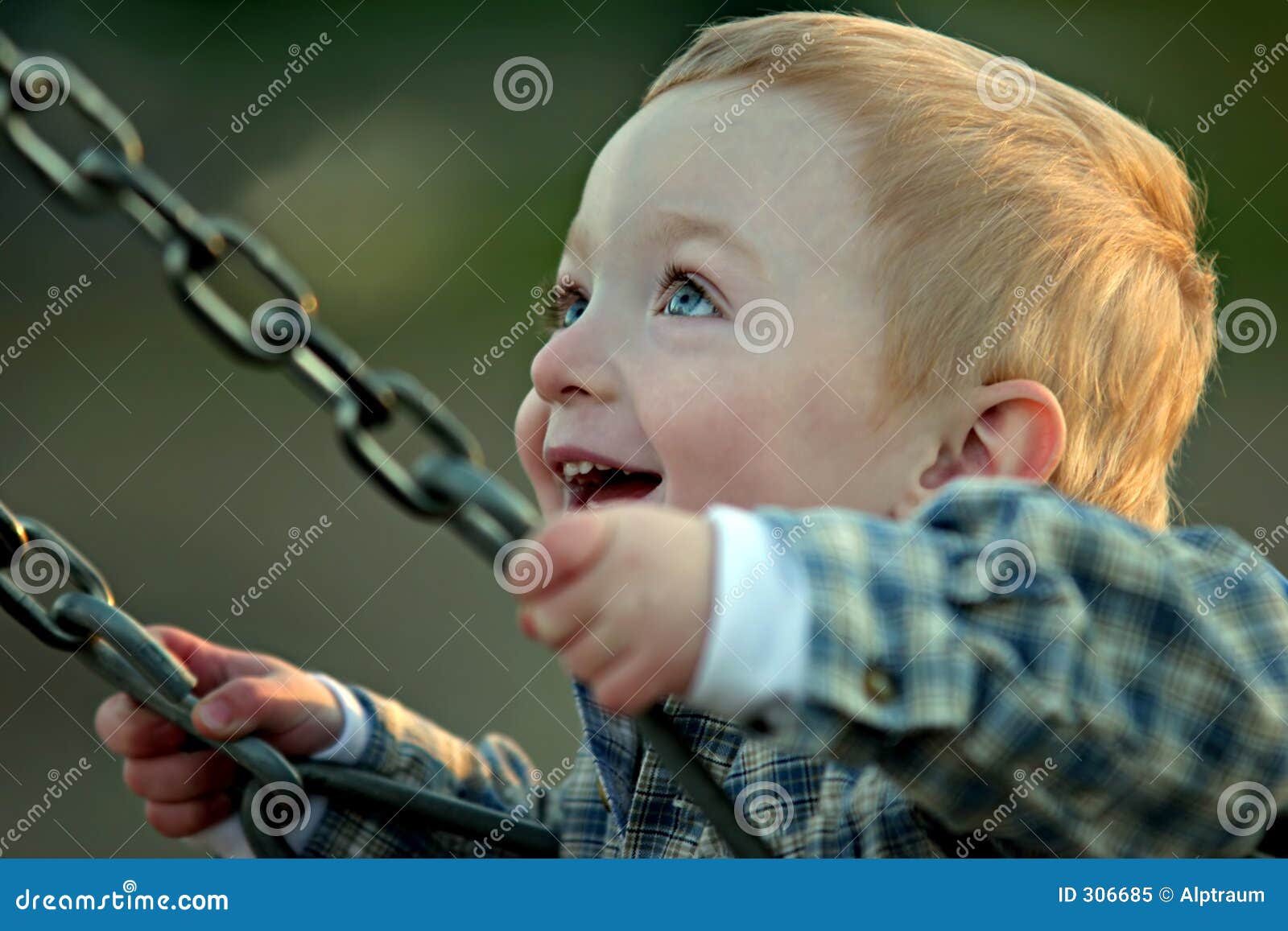 Cute boy on swing stock image. Image of expression, cute - 306685