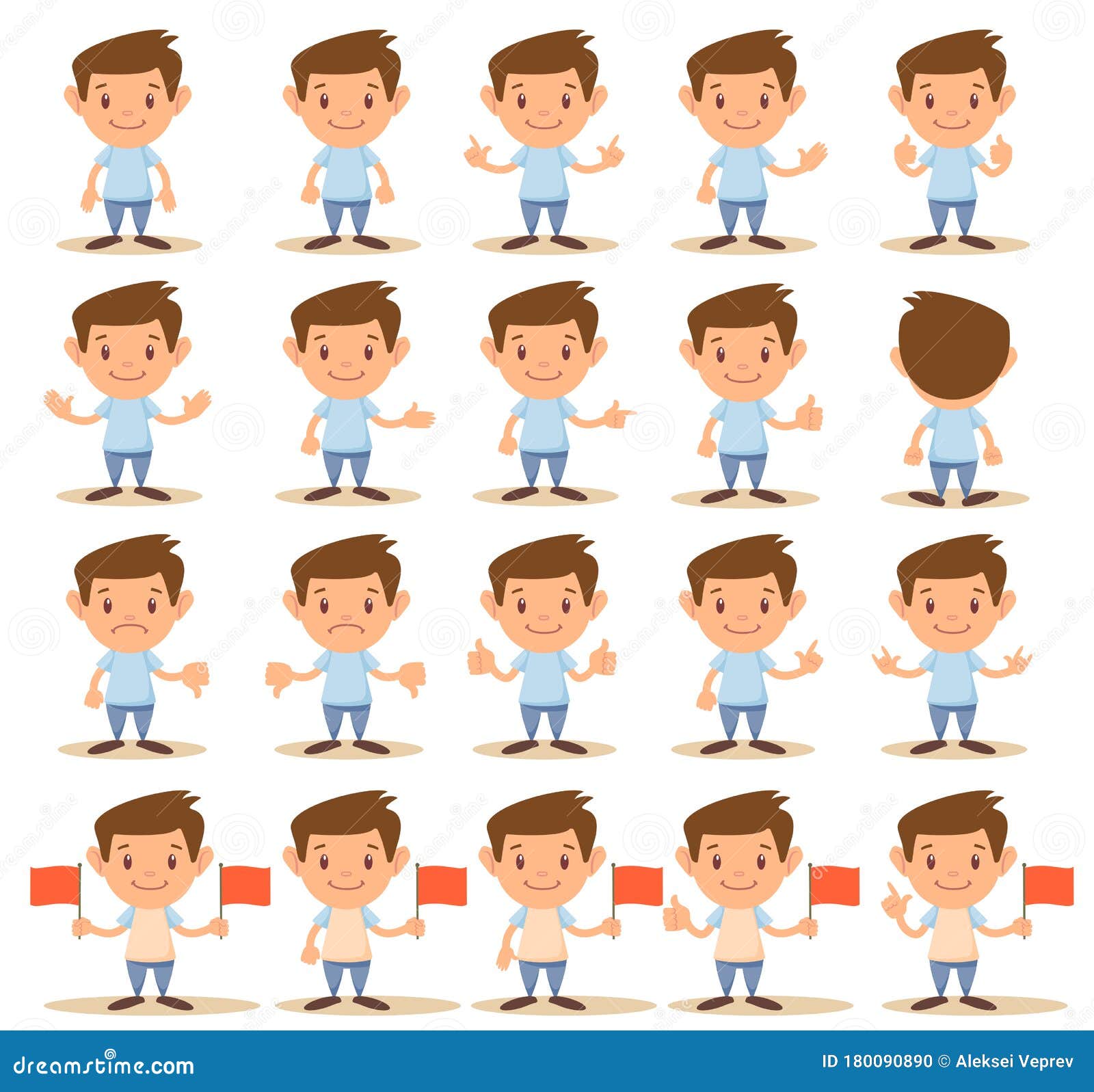 The cute boy stock vector. Illustration of palm, gesture - 180090890