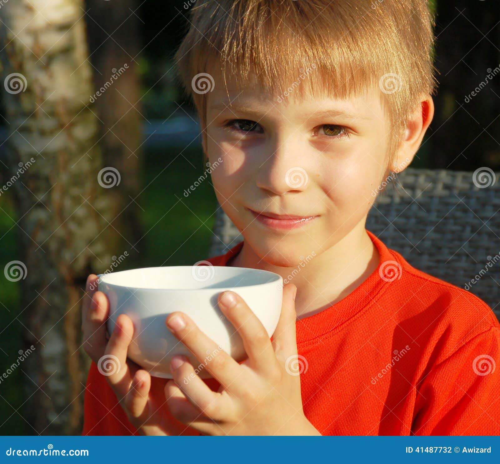 Cute boy with white cup stock photo. Image of enjoy, cute - 41487732