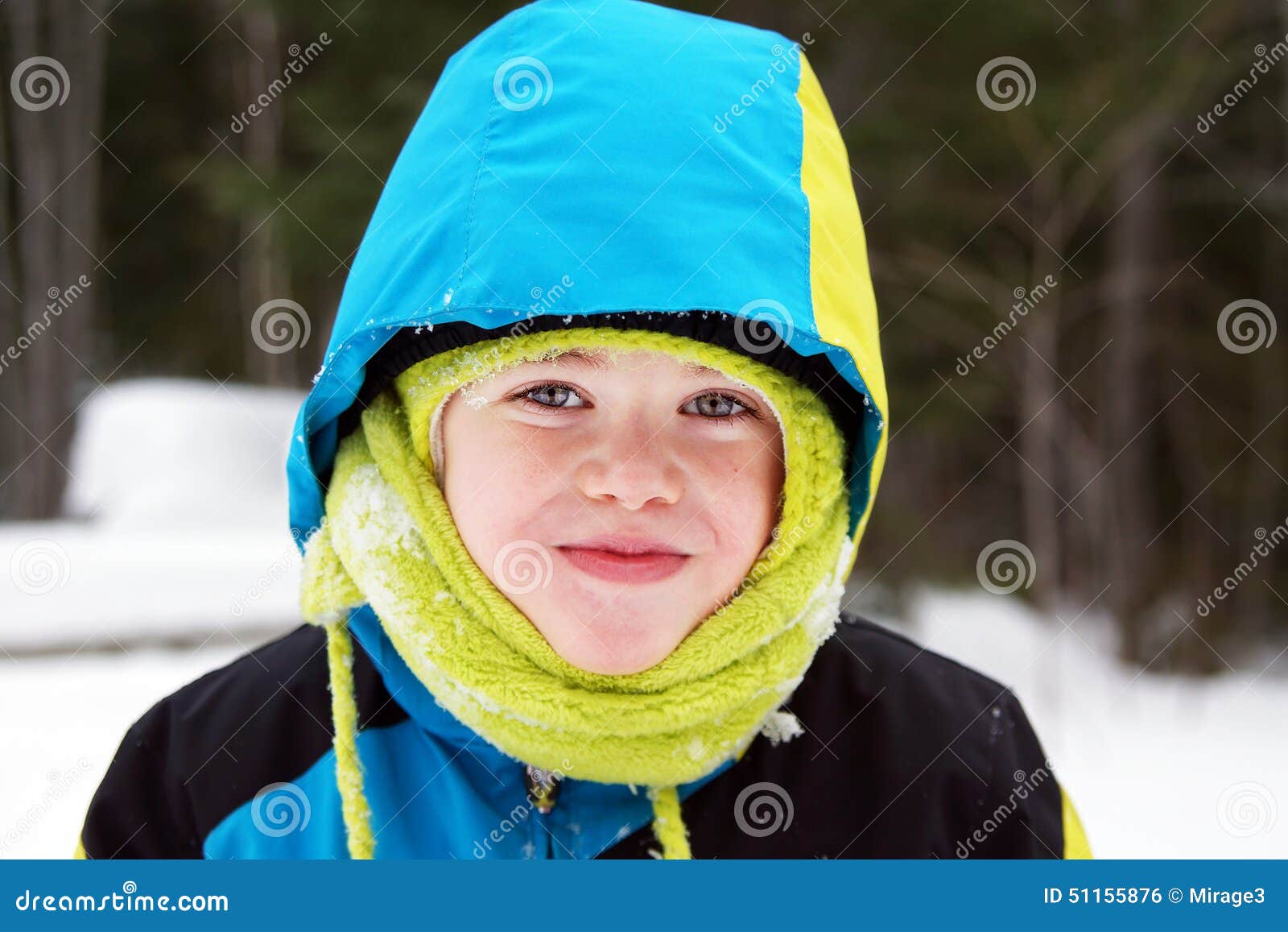 Cute boy in winter gear stock photo. Image of activity - 51155876