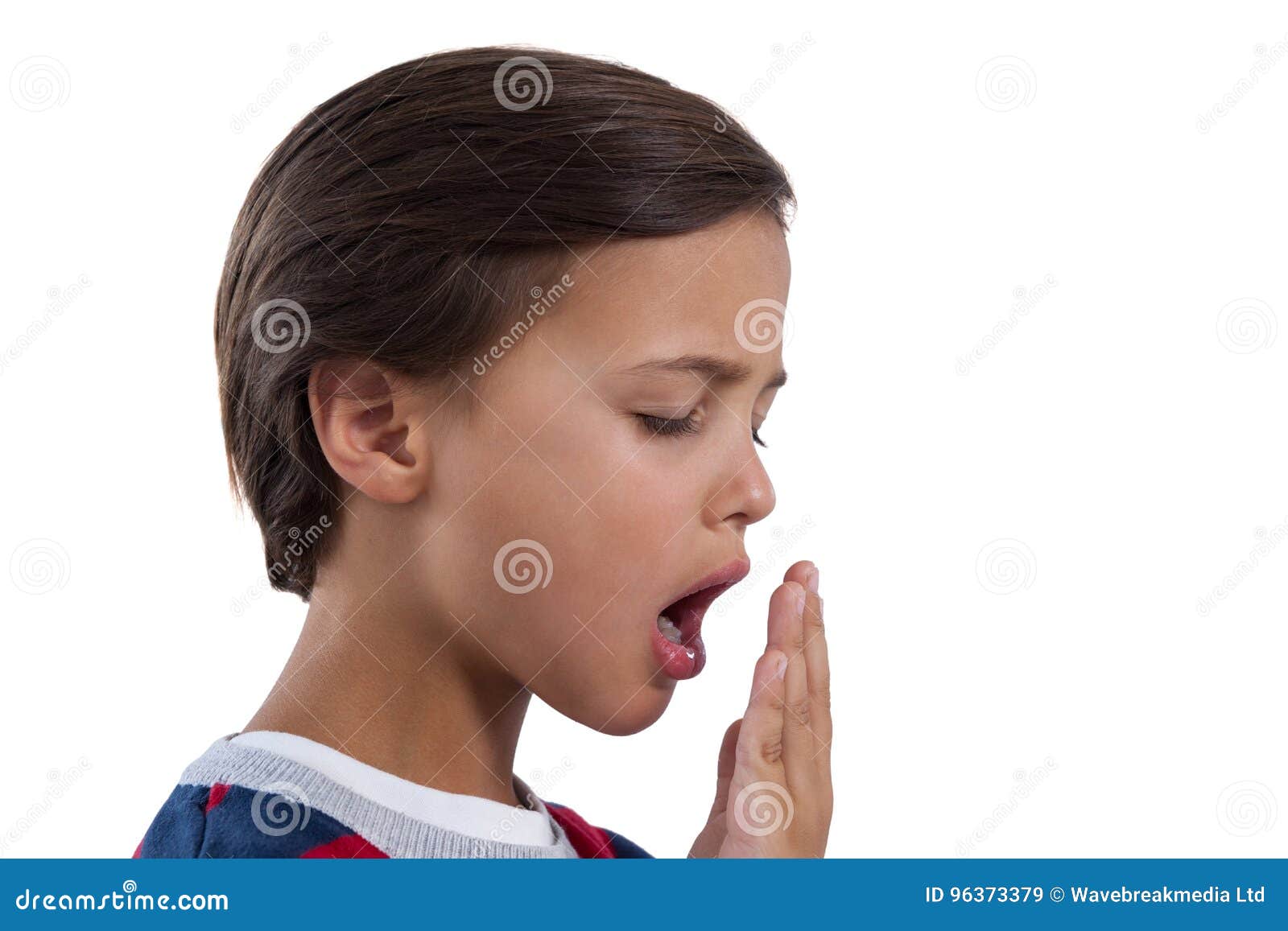 Cute boy yawning stock image. Image of gesture, leisure - 96373379
