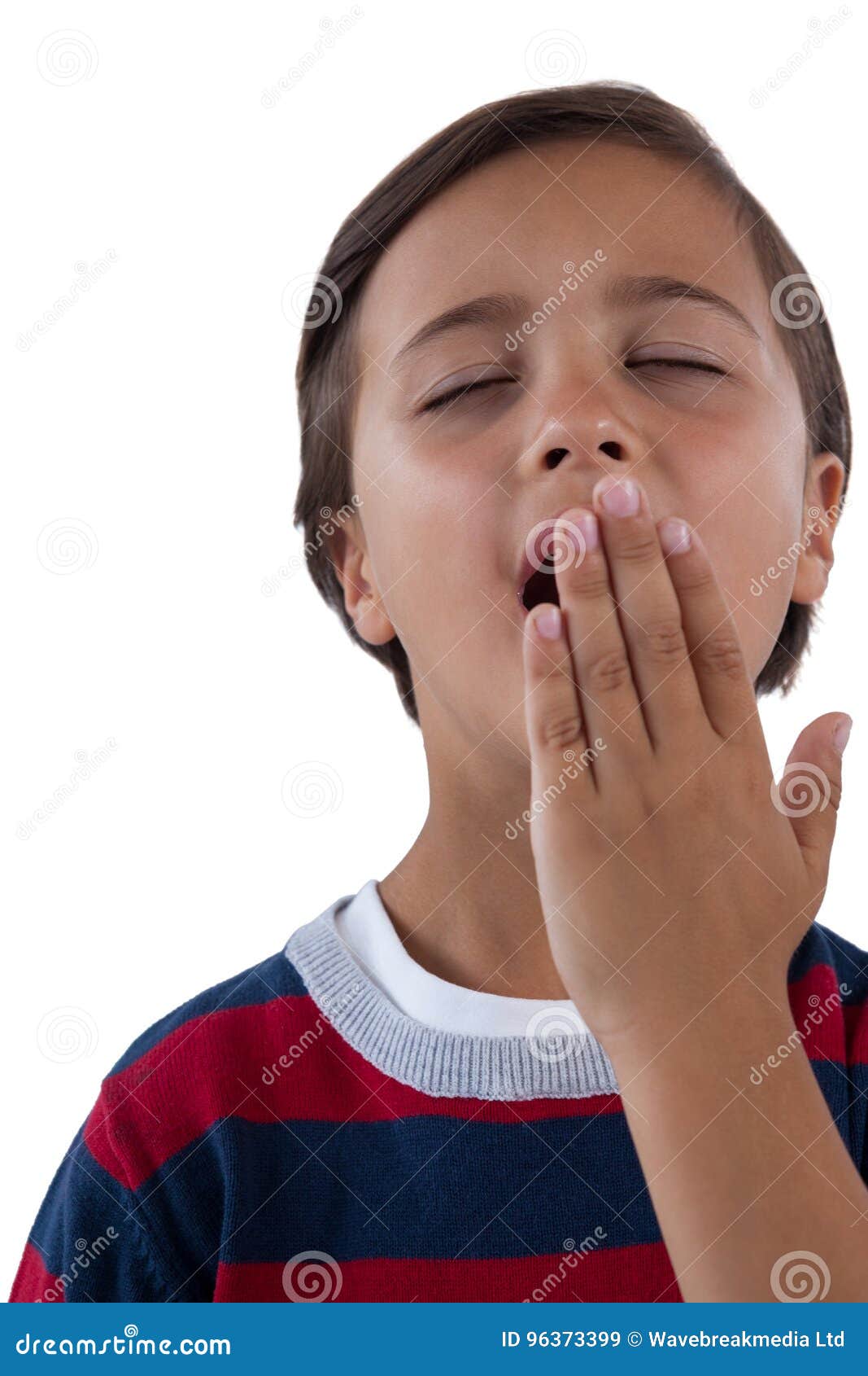 Cute boy yawning stock image. Image of adorable, childhood - 96373399
