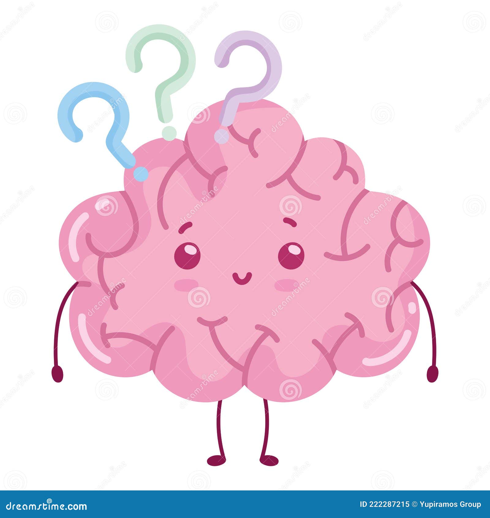 Brain Question Mark Cartoon Vector | CartoonDealer.com #42369173