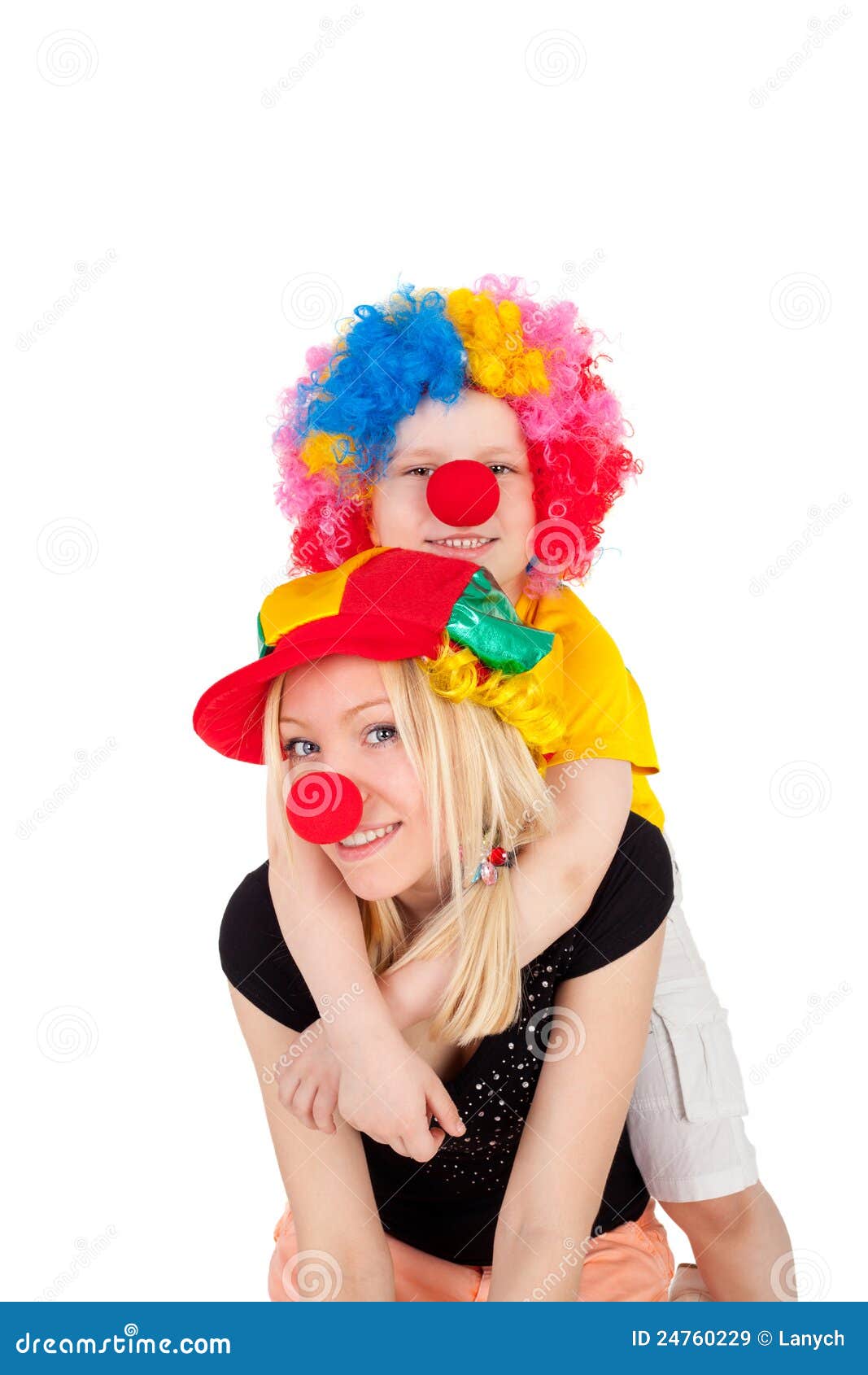 Cute bright clowns stock image. Image of beautiful, little - 24760229