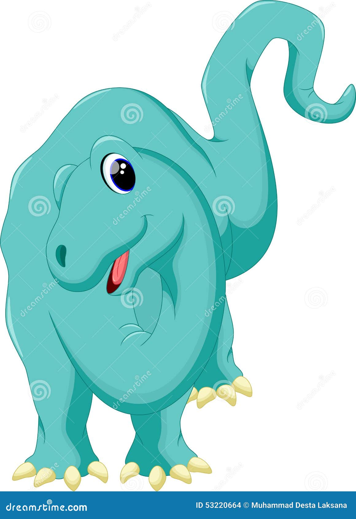 Cute Brontosaurus Cartoon Royalty-Free Stock Image | CartoonDealer.com ...