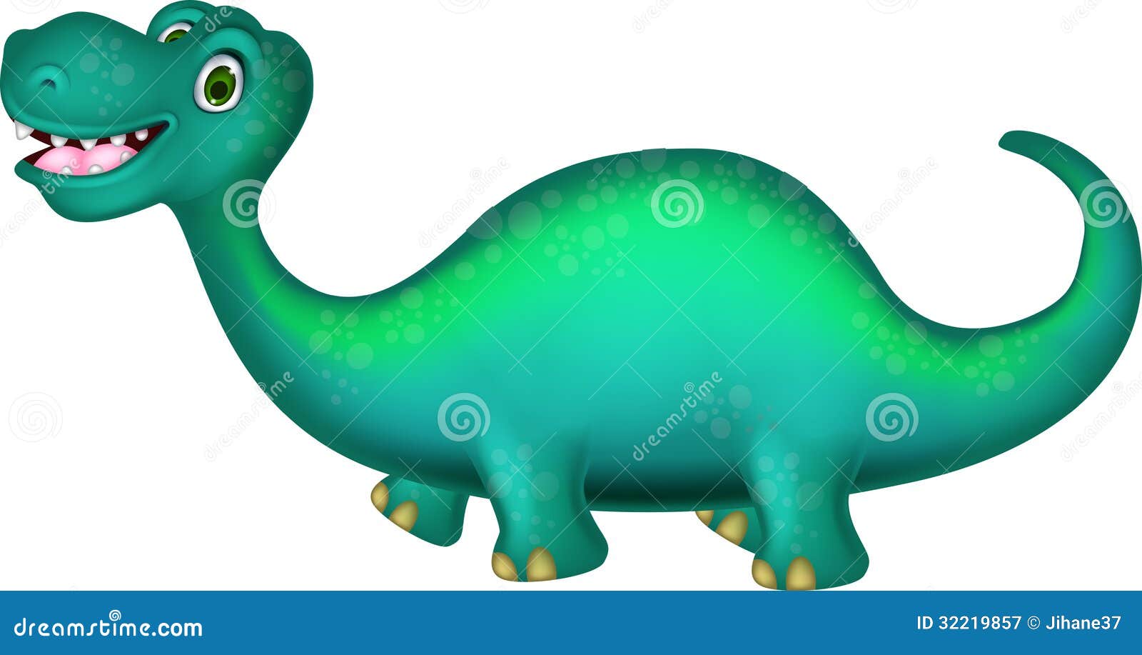 Cute brontosaurus cartoon stock illustration. Illustration of dangerous ...