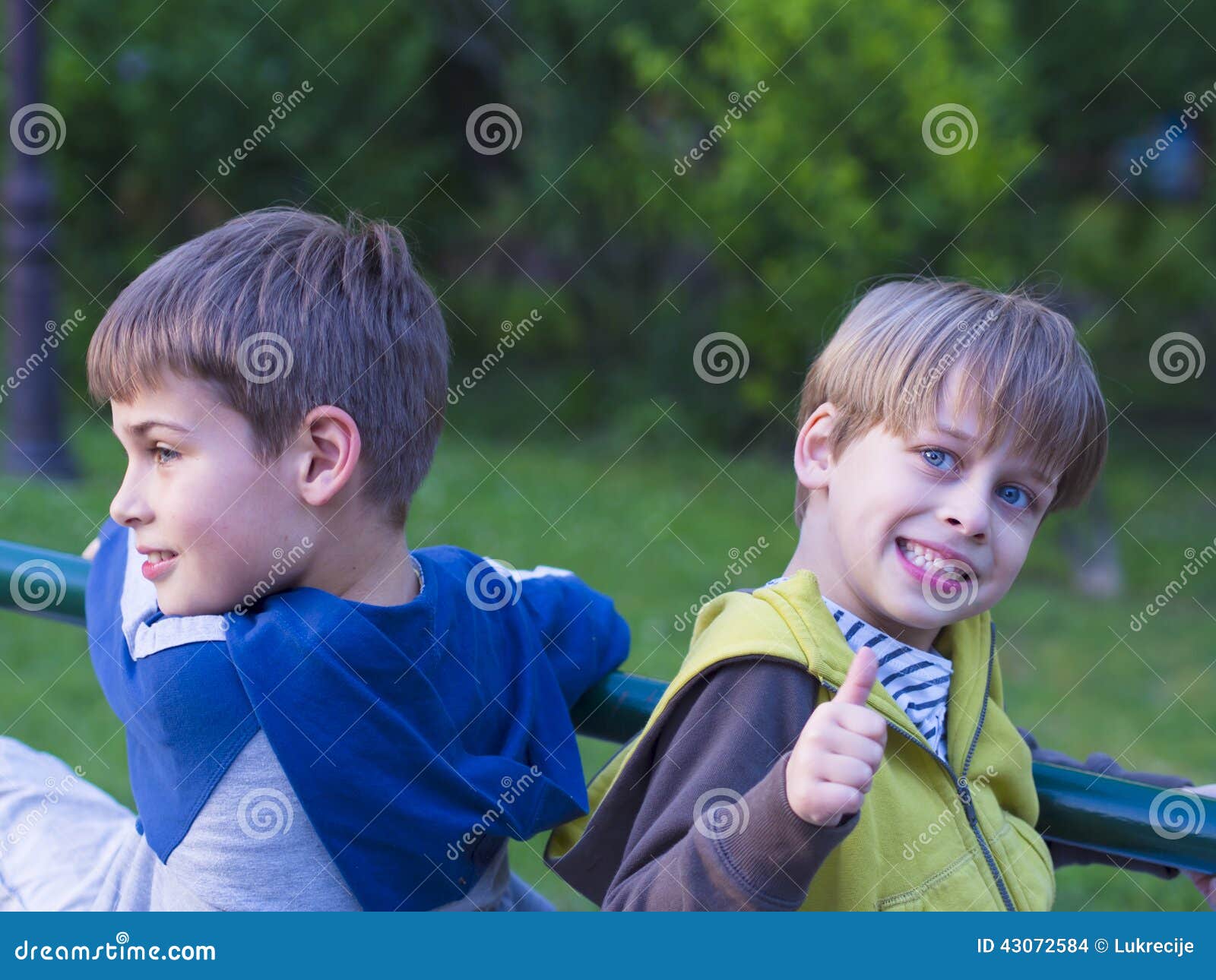 Cute brothers stock photo. Image of nature, outside, playground - 43072584