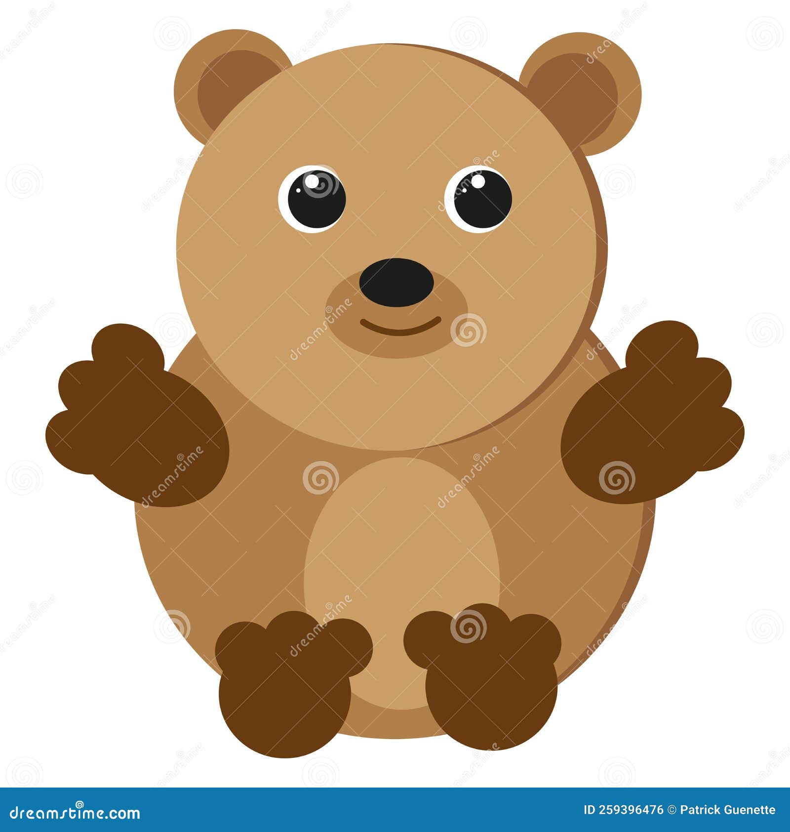 Cute Brown Bear Icon Stock Vector Illustration Of Mammal 259396476