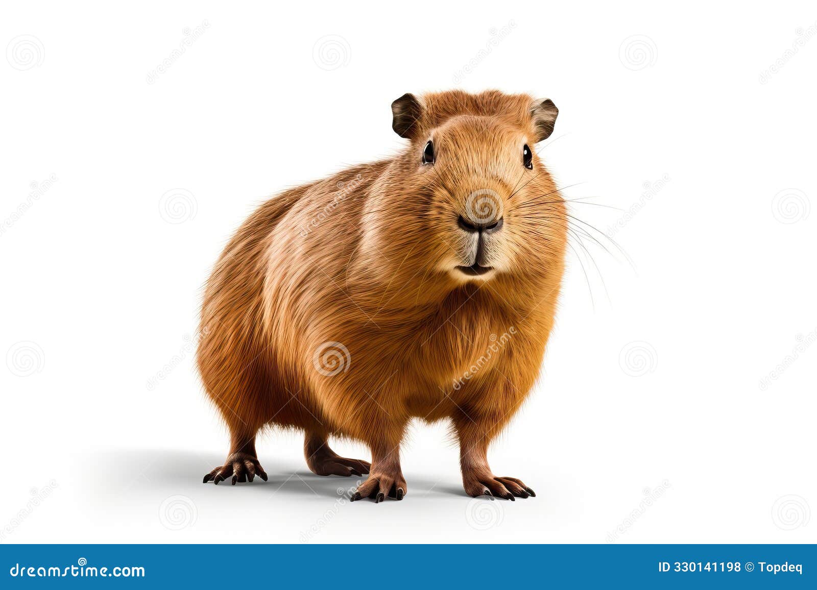 Capybara Animal Coloring Page Illustration Cartoon Vector ...