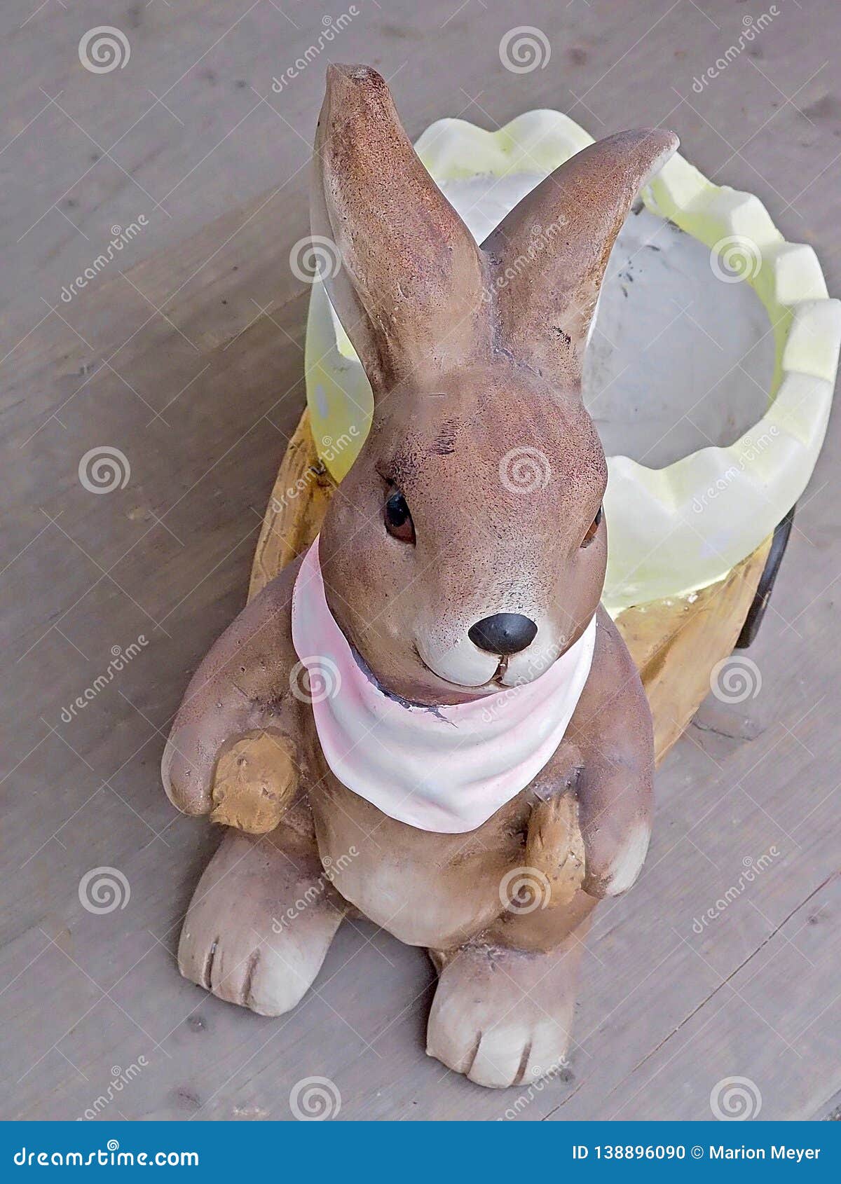 Cute Brown Ceramic Easter Bunny or Rabbit Stock Photo - Image of nobel ...