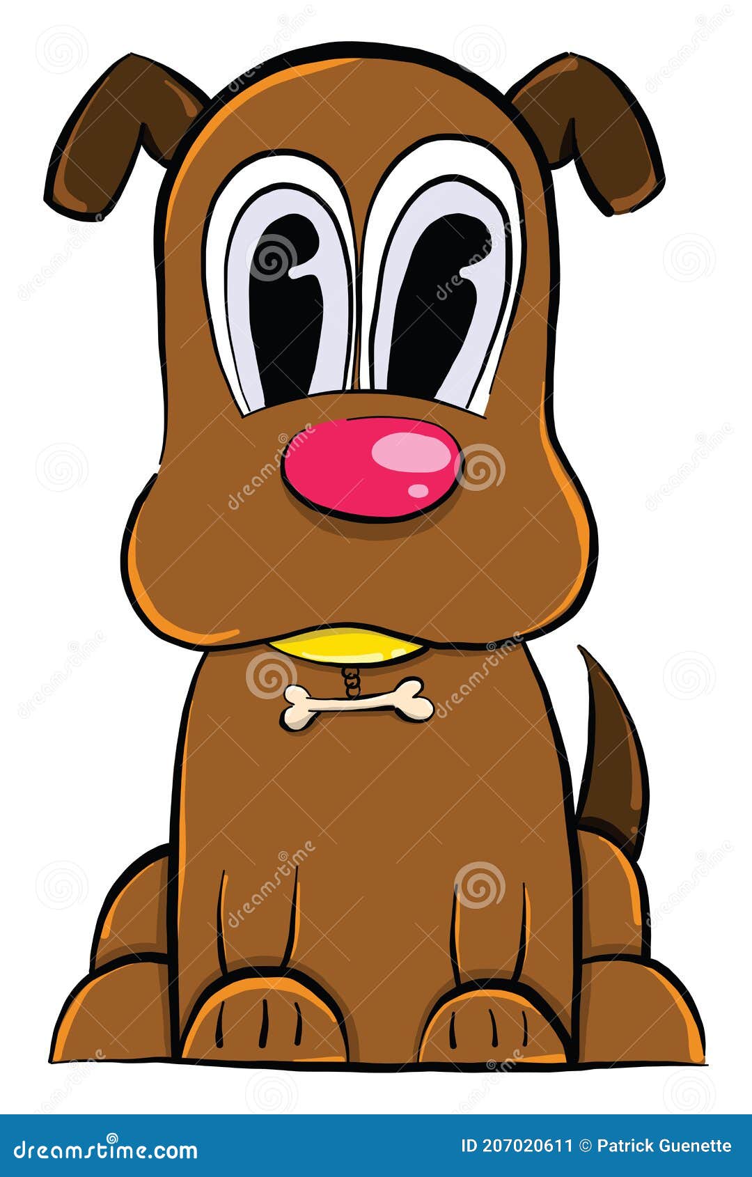 Cute Brown Dog, Illustration, Vector Stock Vector - Illustration of ...