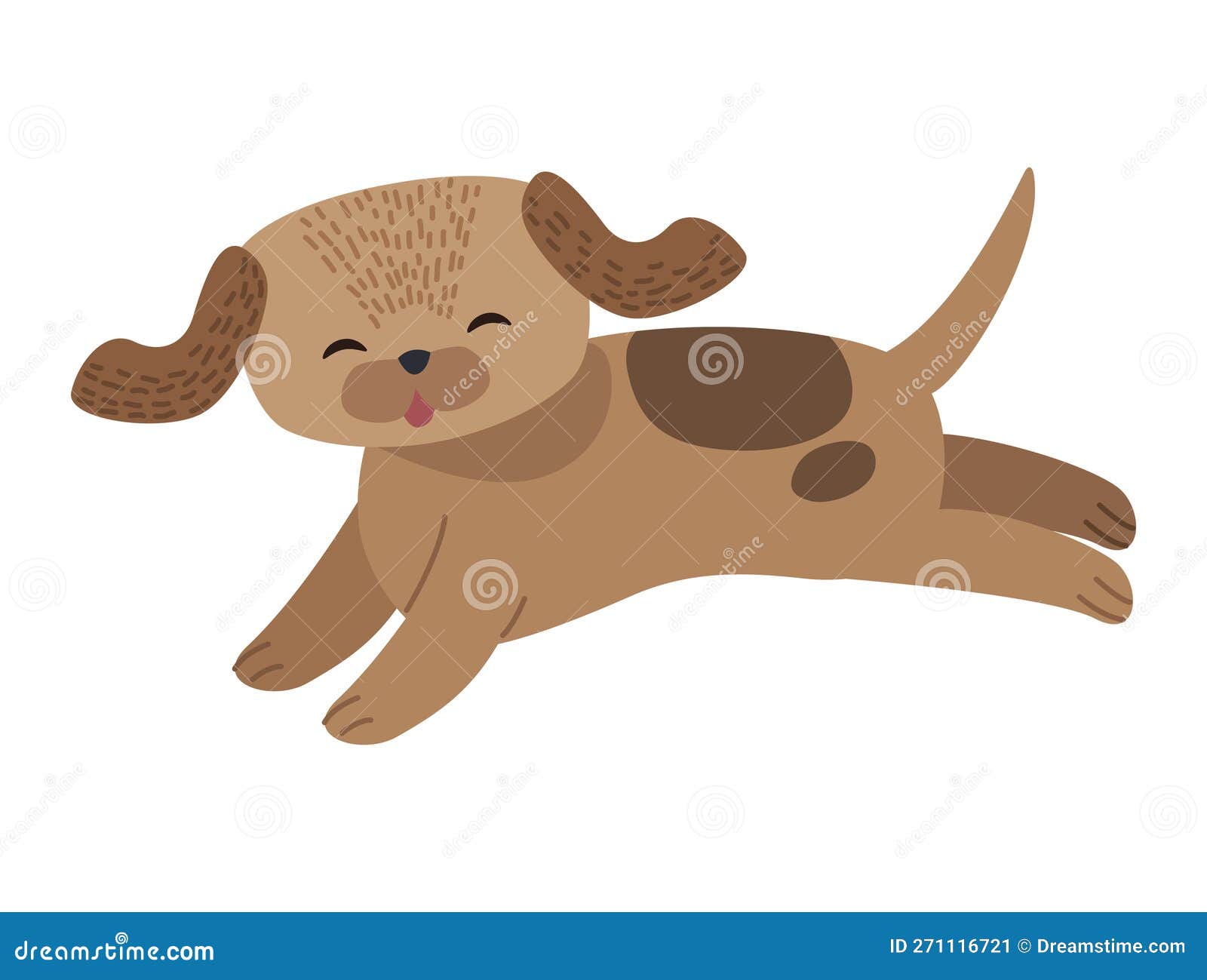 Cute brown dog stock vector. Illustration of design - 271116721