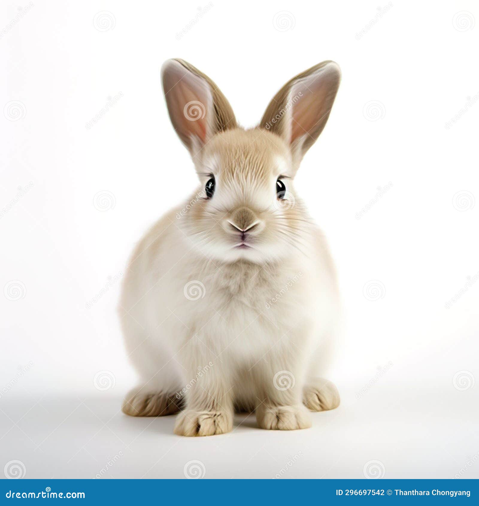 Cute Brown Rabbit is on a White Background Stock Illustration ...