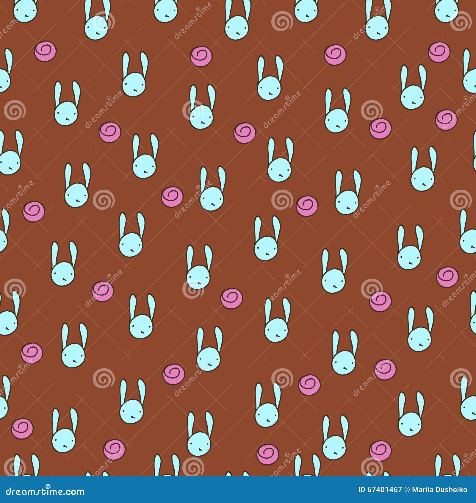 Cute Brown Seamless Pattern Stock Vector - Illustration of graphic ...