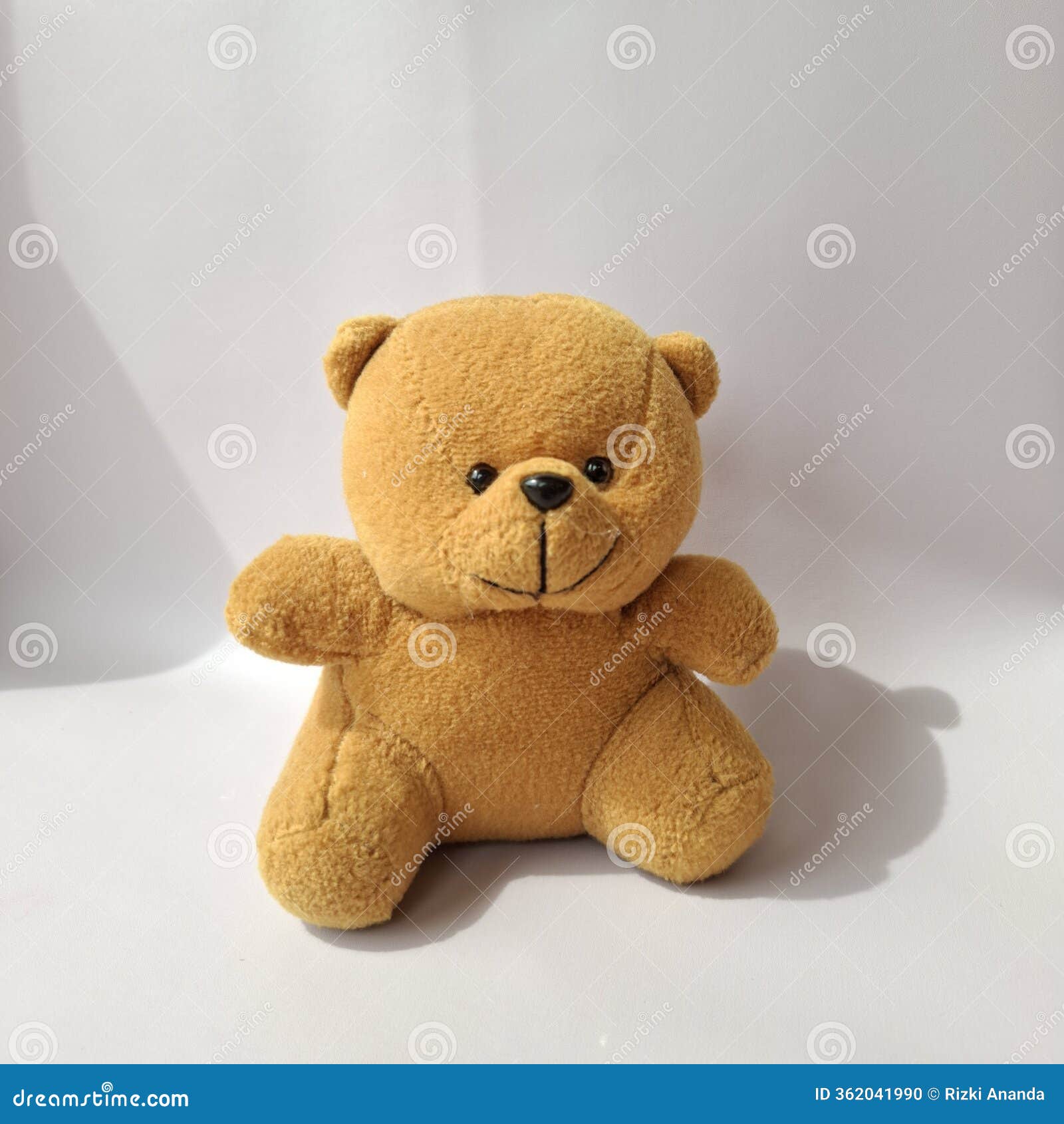 Cute Brown Teddy Bear on Plain Background Stock Photo - Image of ...