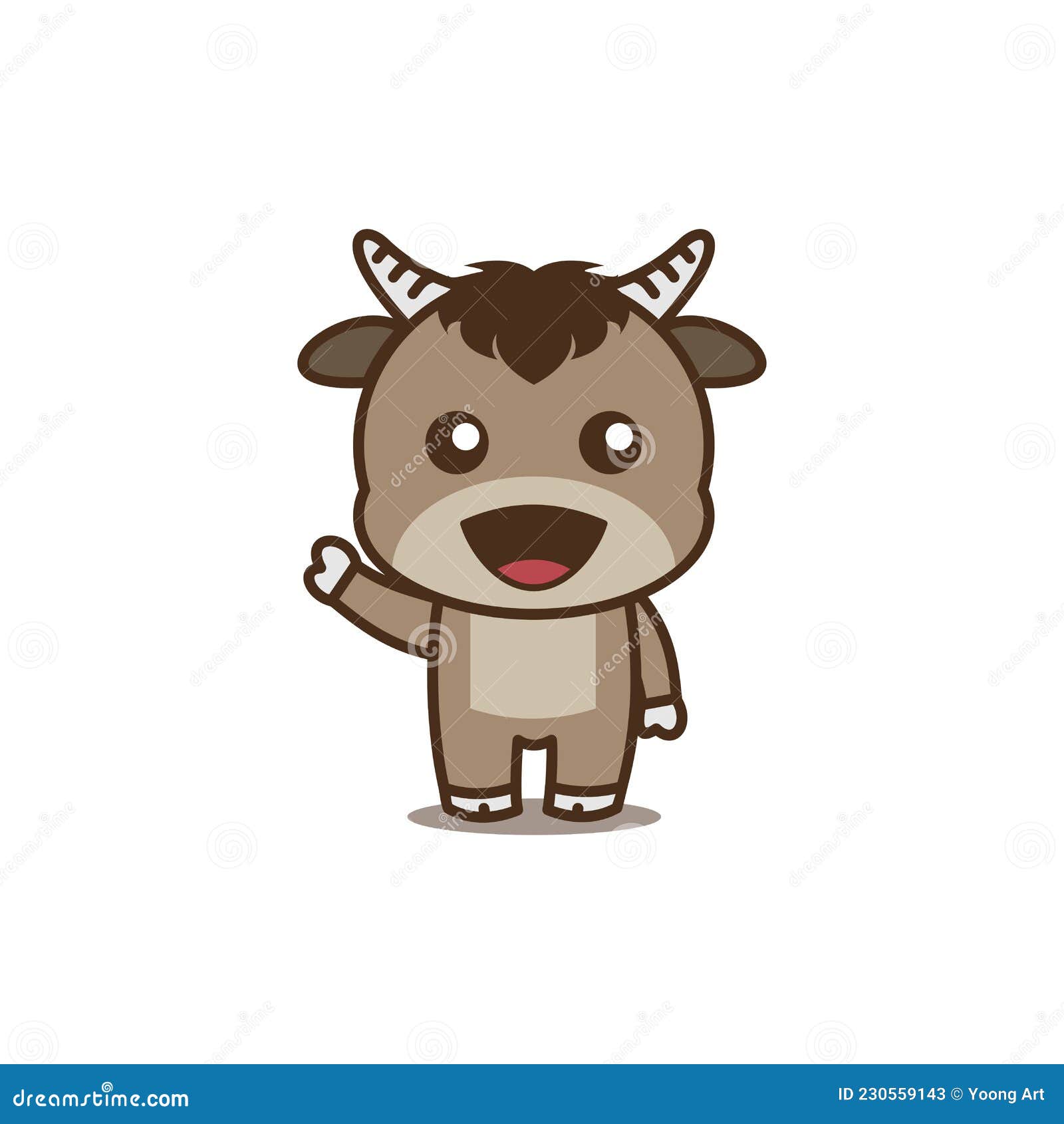 Cute Buffalo Cartoon Character Stock Vector - Illustration of 2021 ...