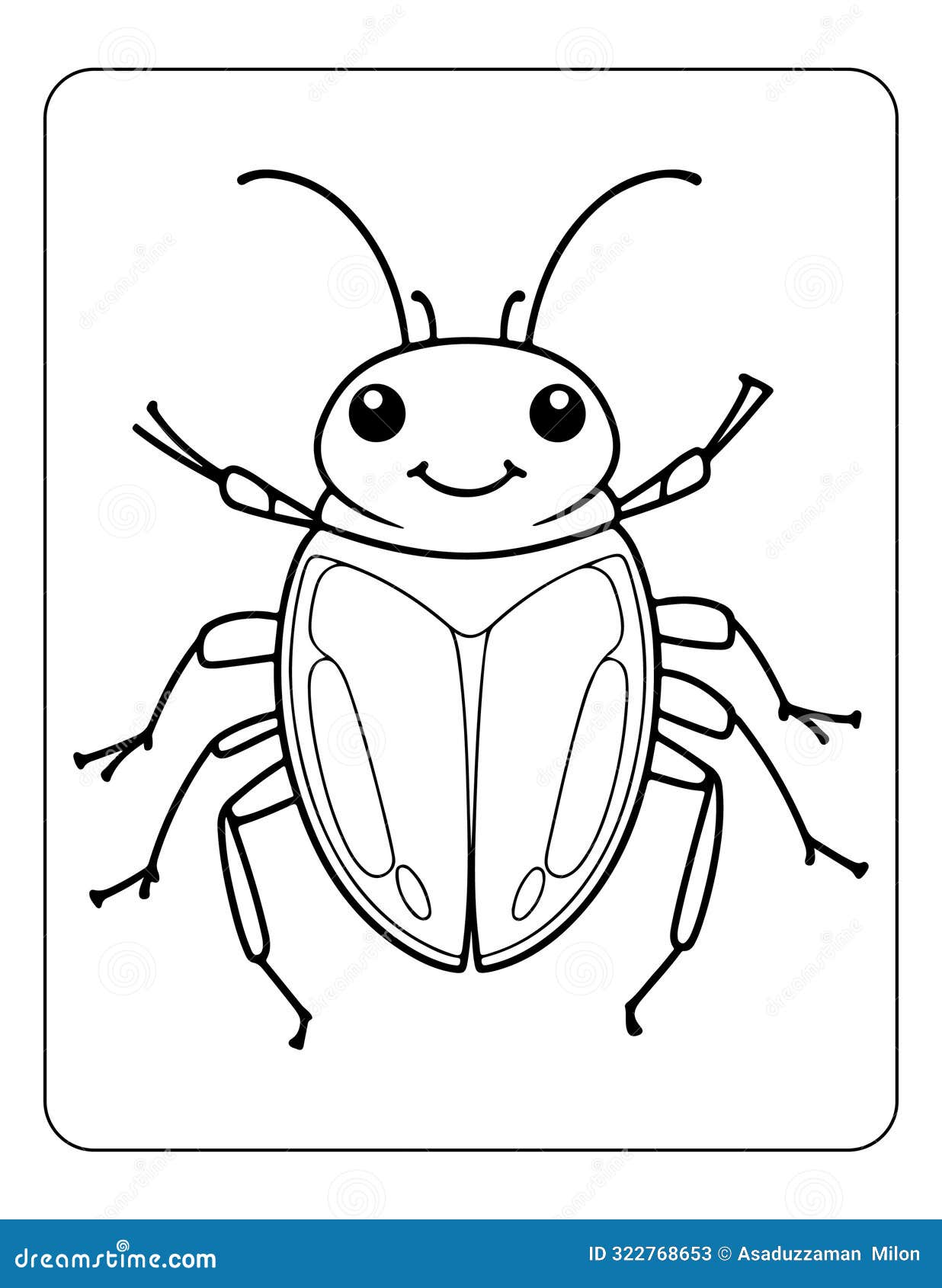 CUTE BUG COLORING PAGES for KIDS Stock Illustration - Illustration of ...