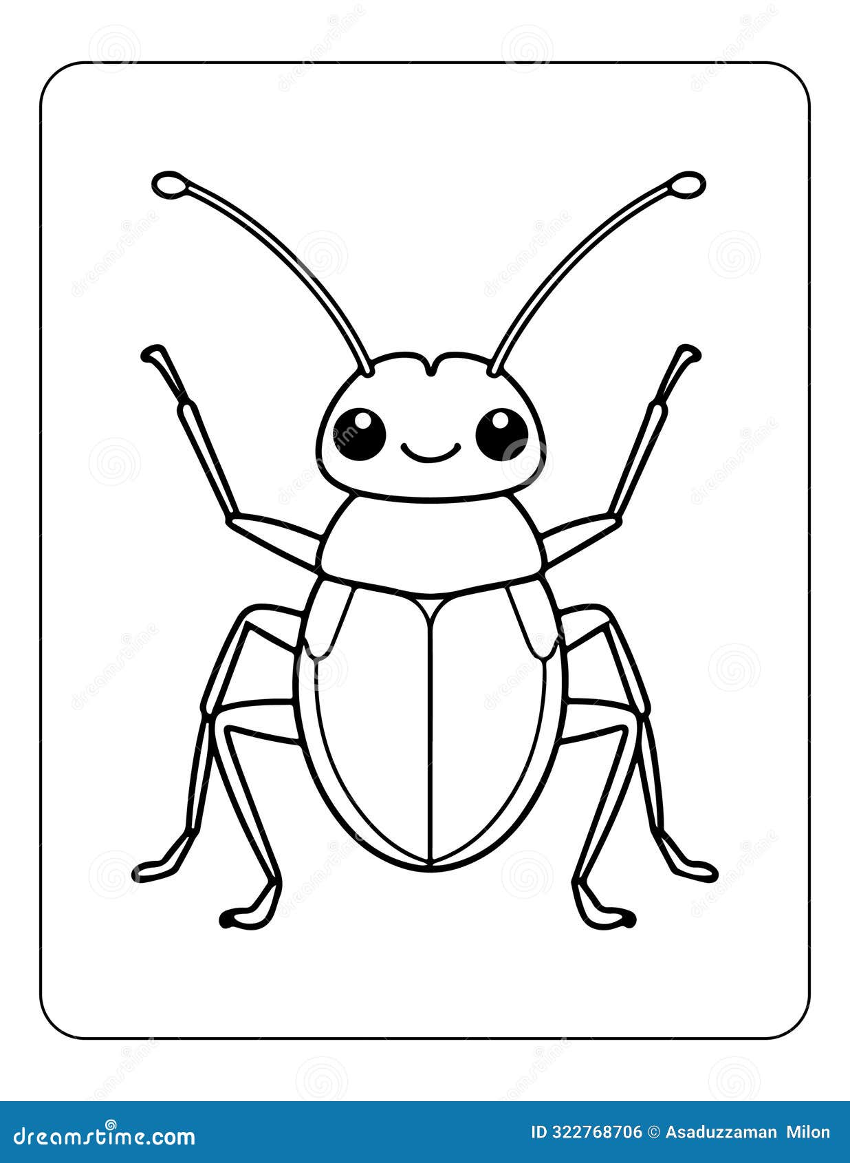 CUTE BUG COLORING PAGES for KIDS Stock Illustration - Illustration of ...
