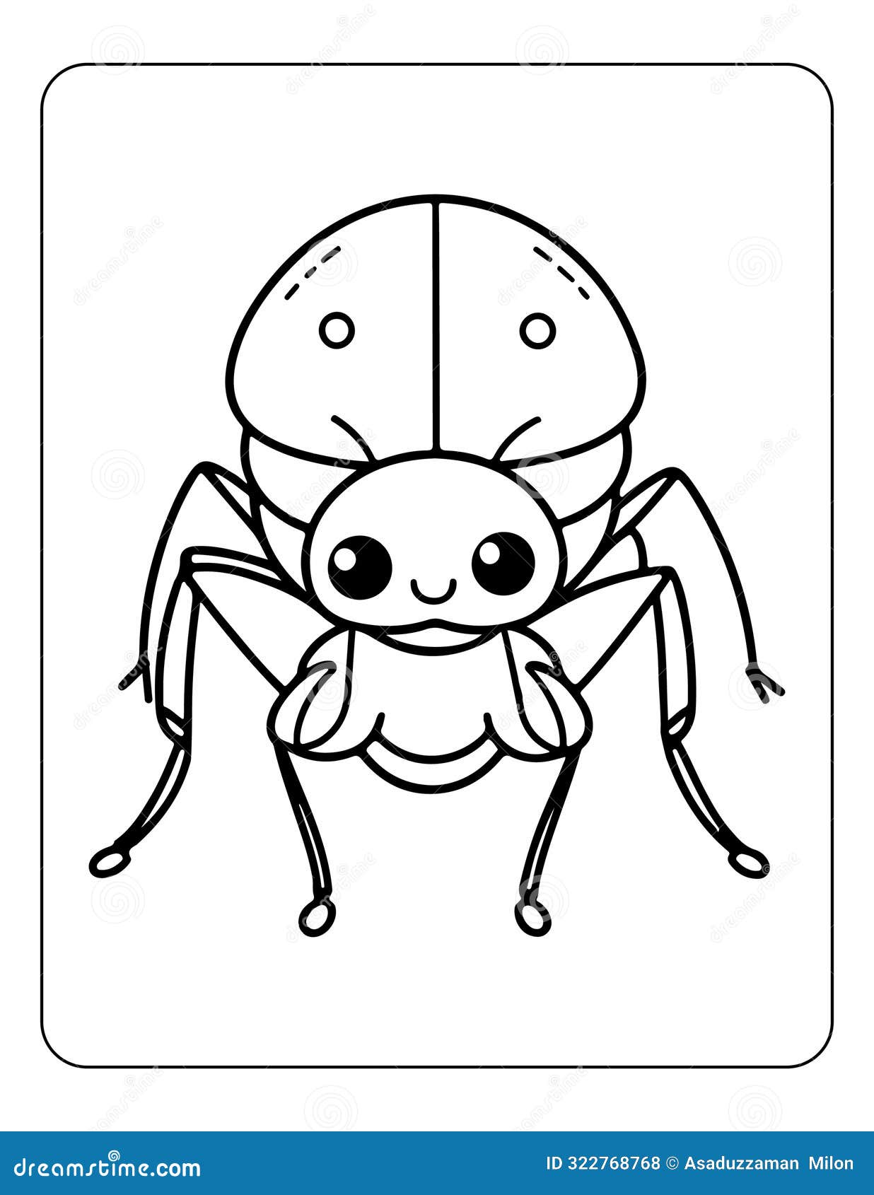 CUTE BUG COLORING PAGES for KIDS Stock Illustration - Illustration of ...