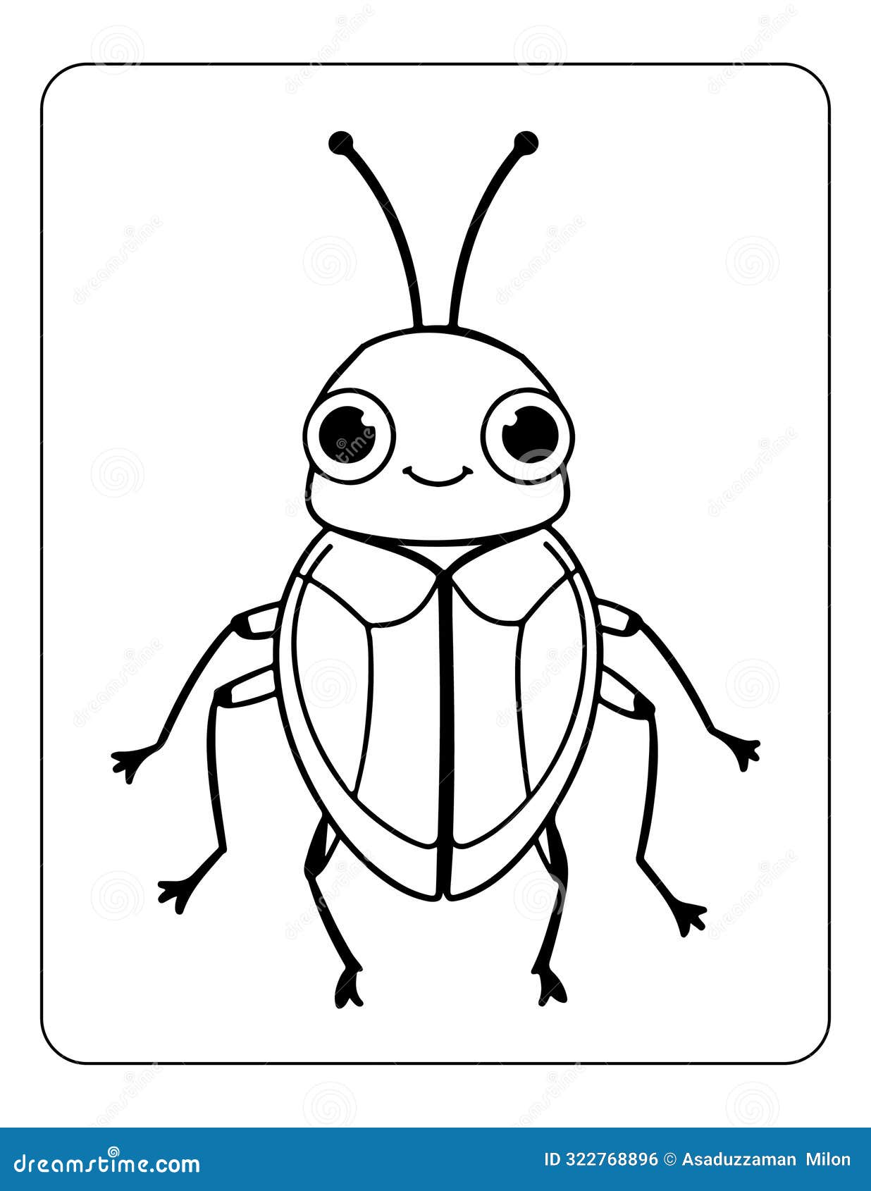 CUTE BUG COLORING PAGES for KIDS Stock Illustration - Illustration of ...
