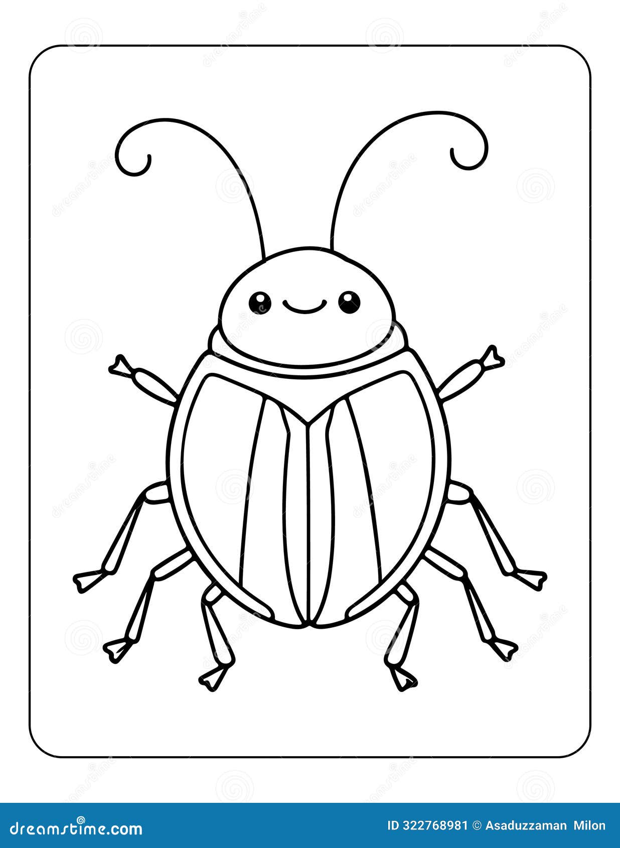 CUTE BUG COLORING PAGES for KIDS Stock Illustration - Illustration of ...
