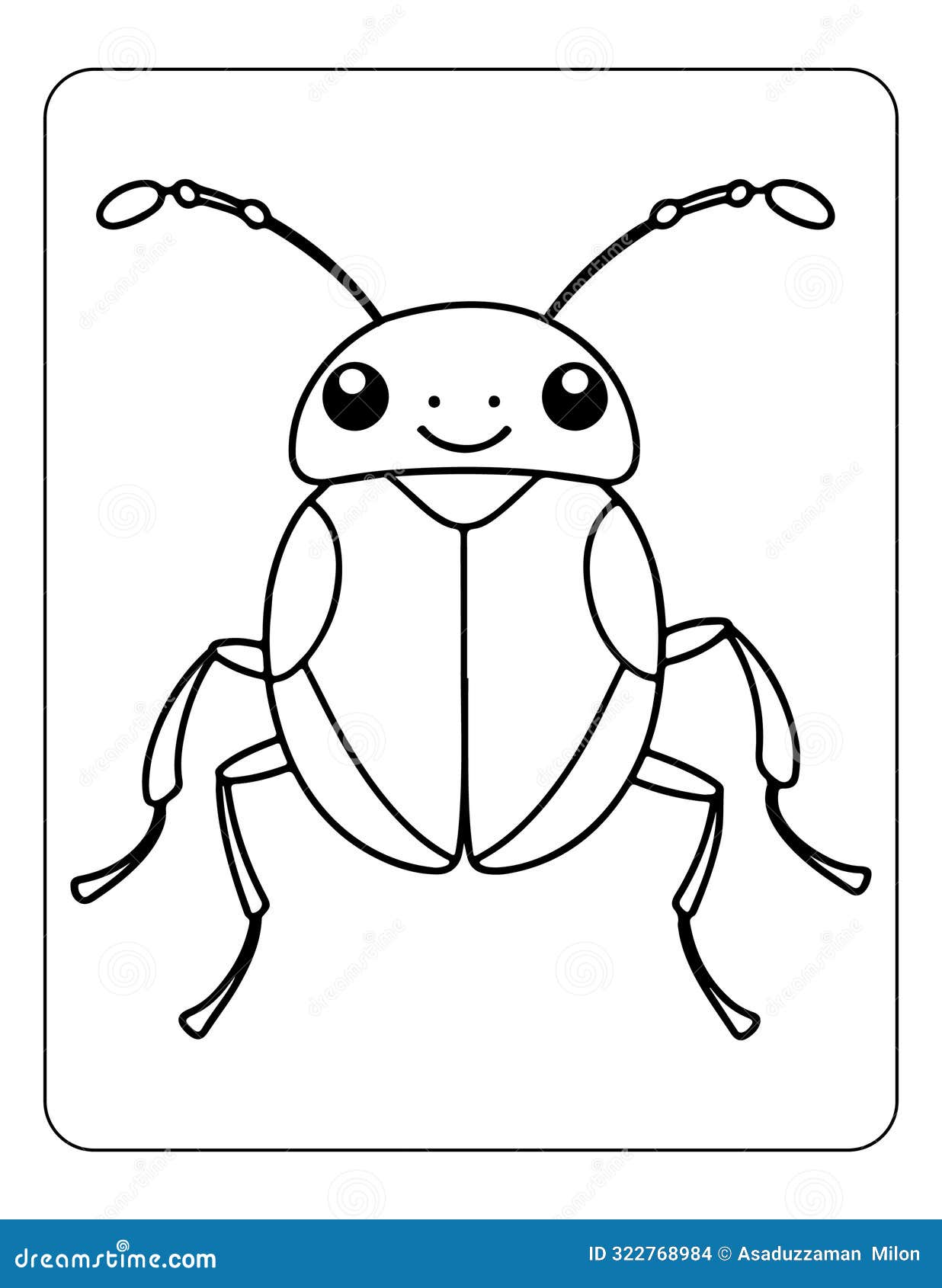 CUTE BUG COLORING PAGES for KIDS Stock Illustration - Illustration of ...