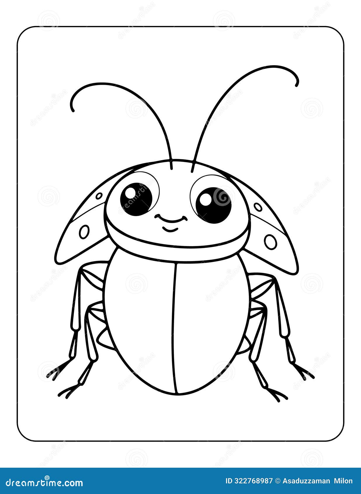 CUTE BUG COLORING PAGES for KIDS Stock Illustration - Illustration of ...