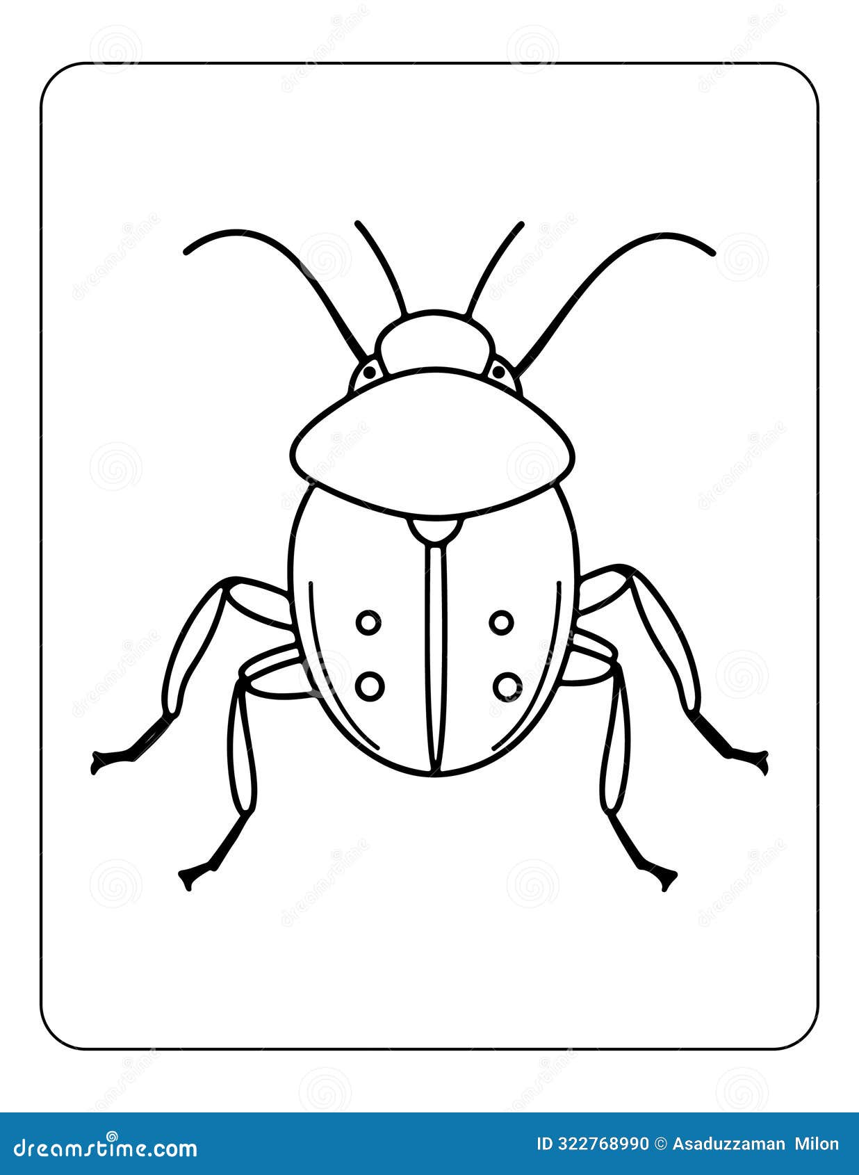 CUTE BUG COLORING PAGES for KIDS Stock Illustration - Illustration of ...