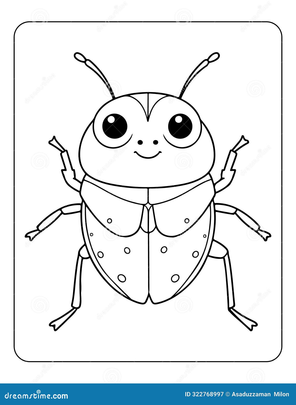 CUTE BUG COLORING PAGES for KIDS Stock Illustration - Illustration of ...