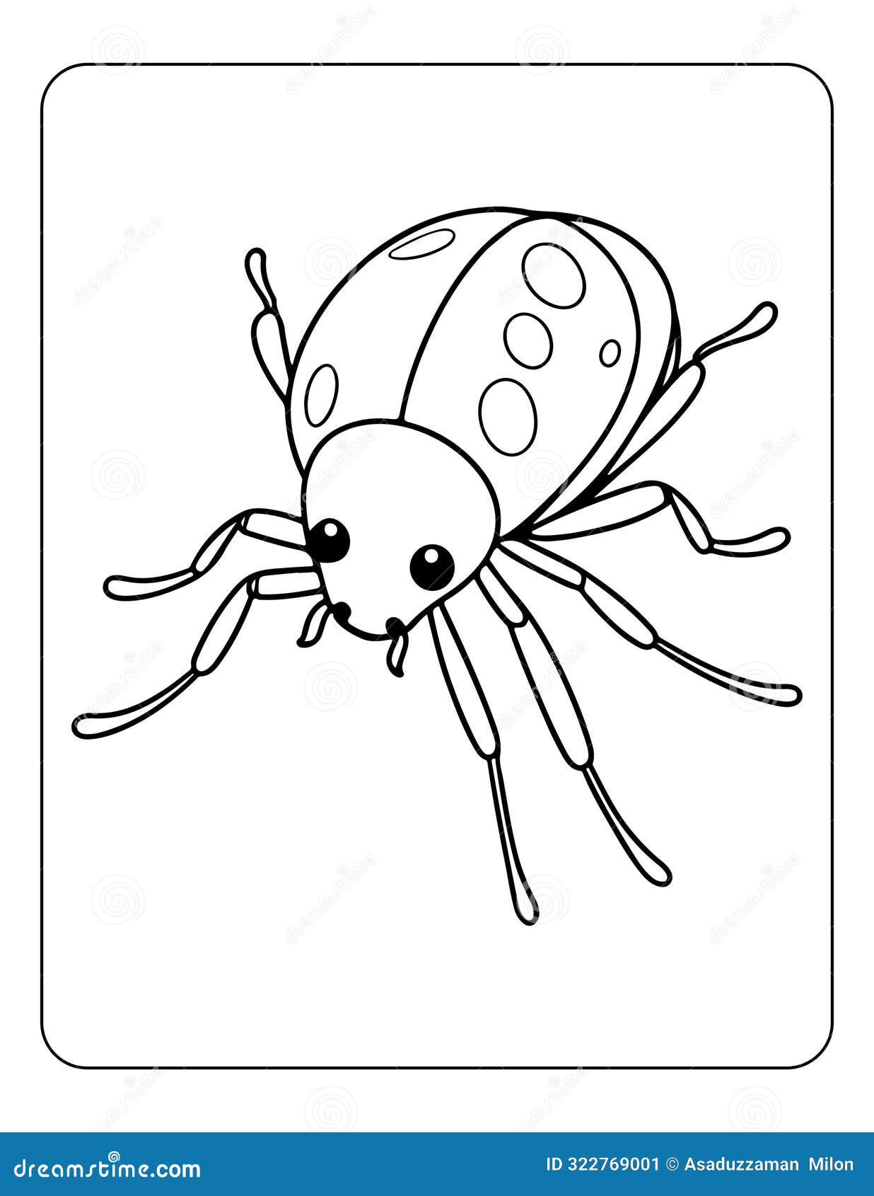 CUTE BUG COLORING PAGES for KIDS Stock Illustration - Illustration of ...