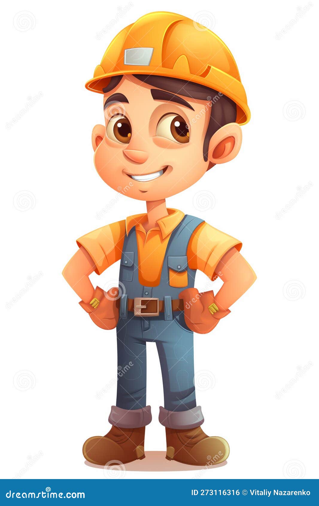 Cute Builder Avatar. AI Generated Stock Illustration - Illustration of ...