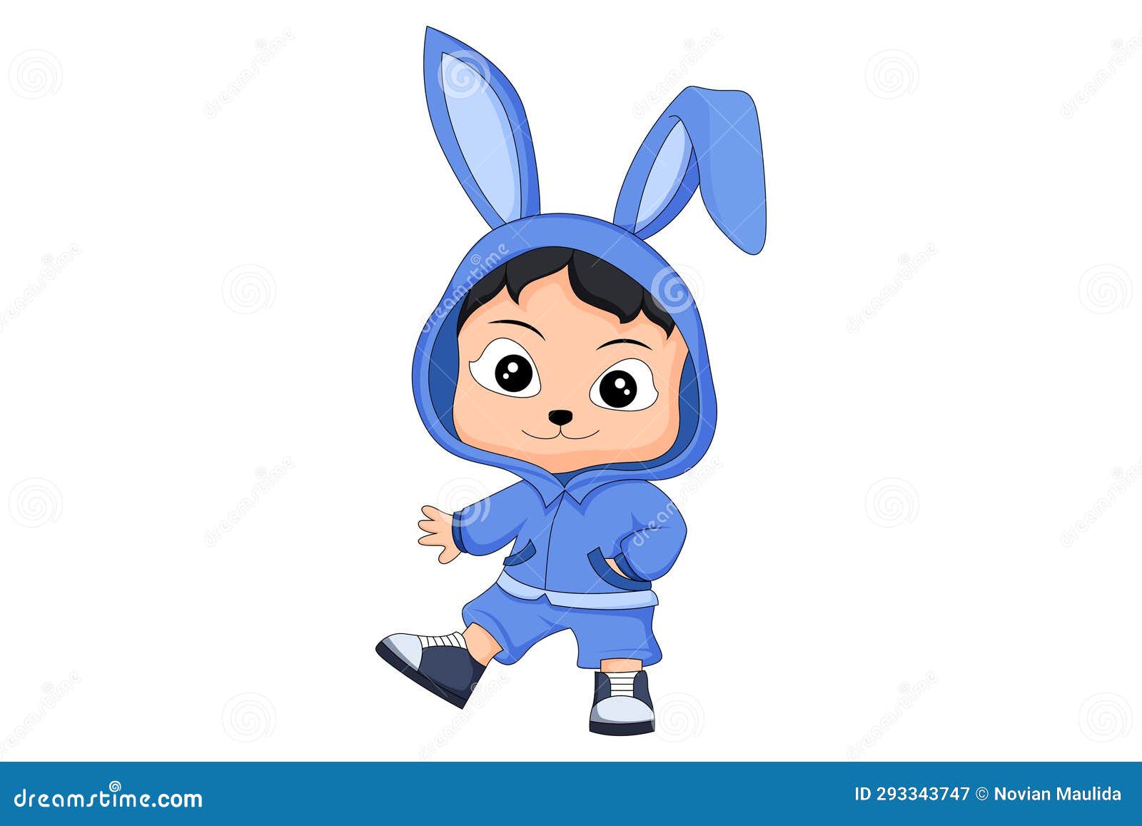 Cute Bunny Character Design Illustration Stock Vector - Illustration of ...