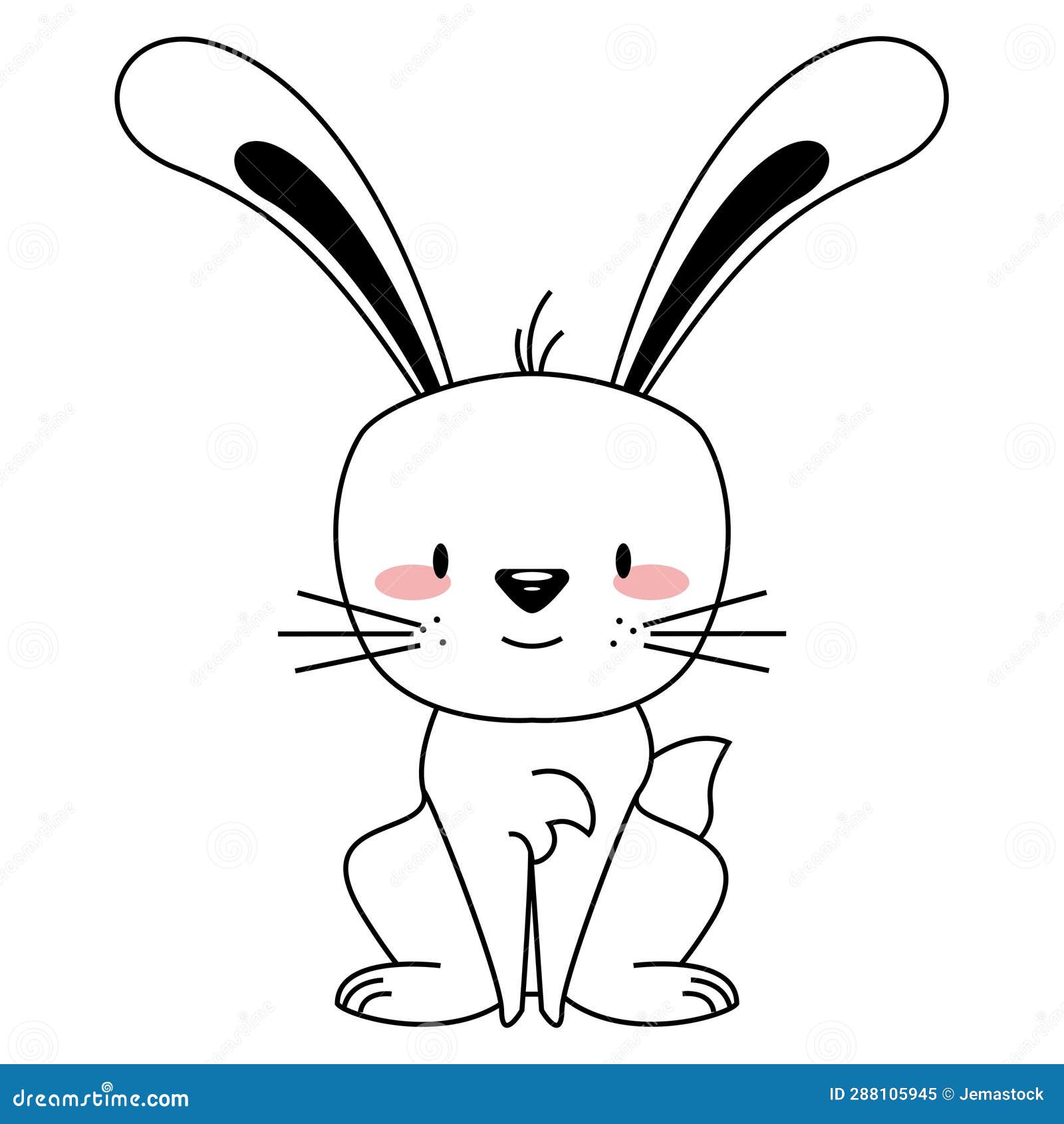 Cute bunny design stock vector. Illustration of animal - 288105945
