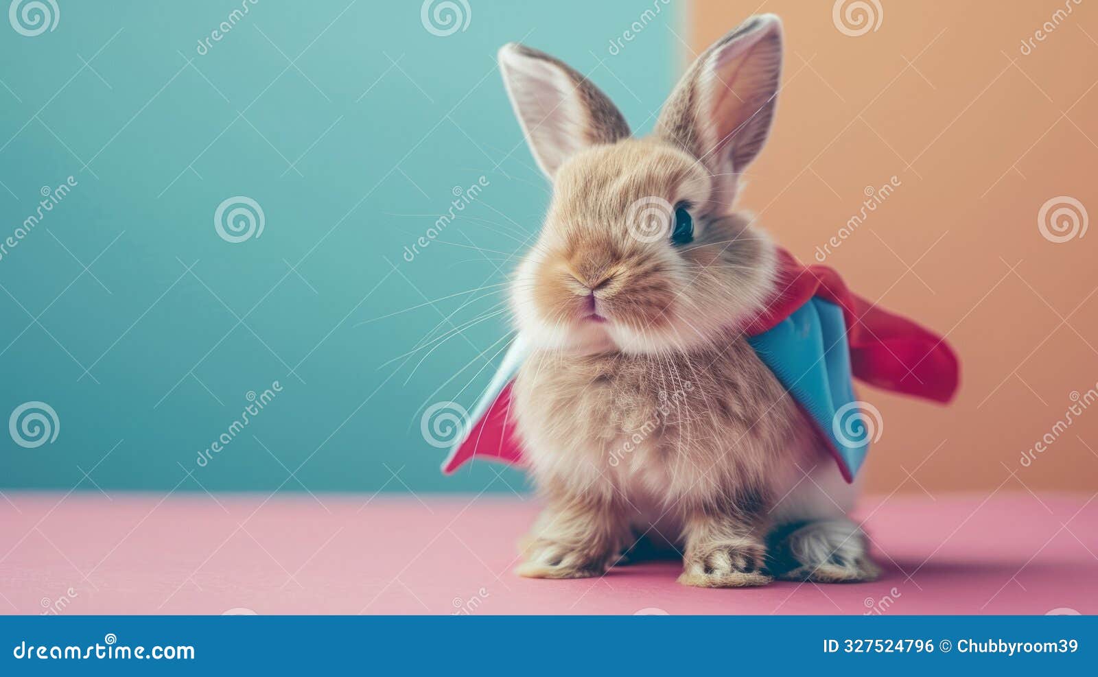 A Cute Bunny Dressed Up As a Tiny Superhero, Ready for Adventure on a ...
