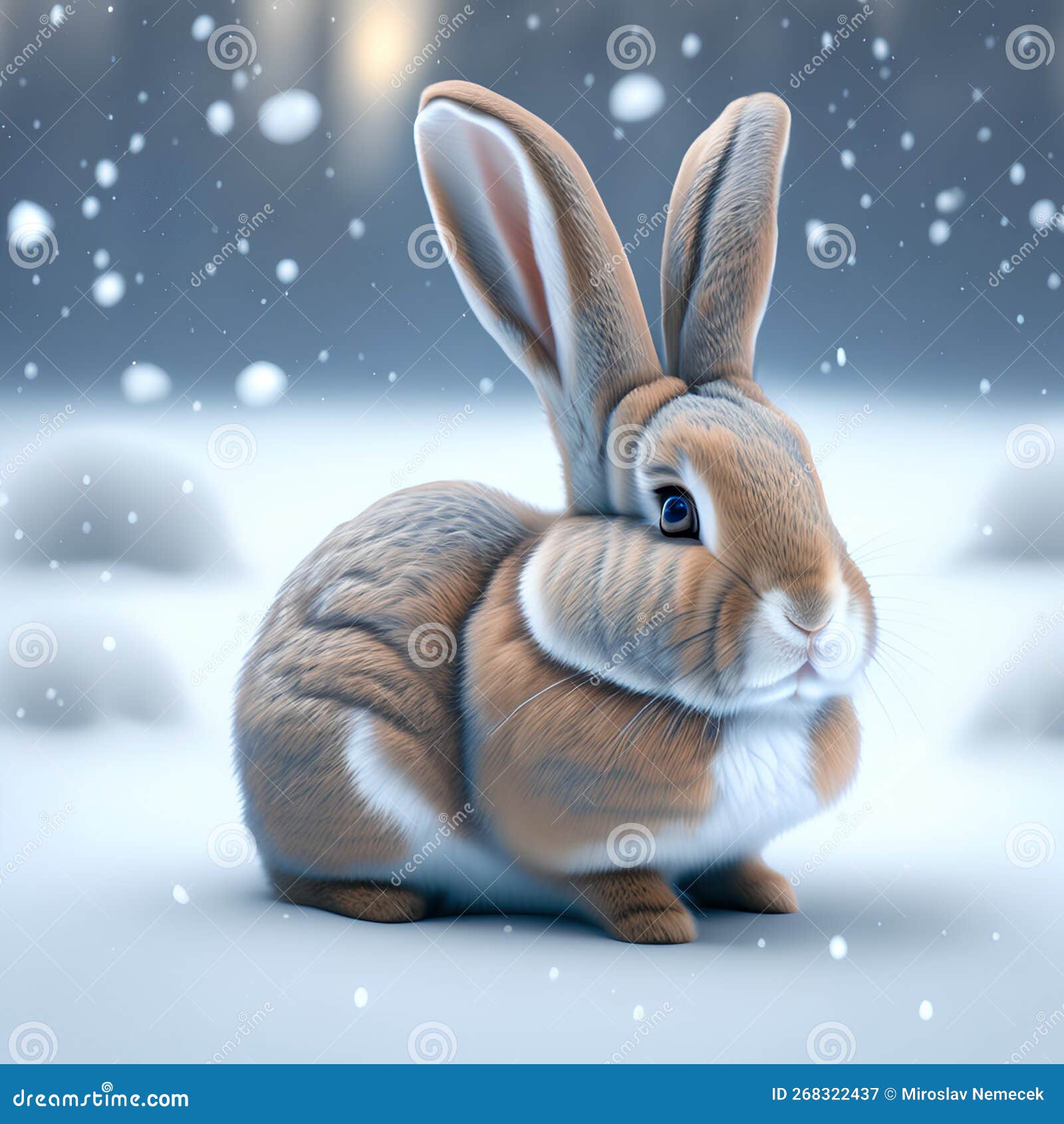 Cute Bunny, Generative AI Illustration Stock Illustration ...