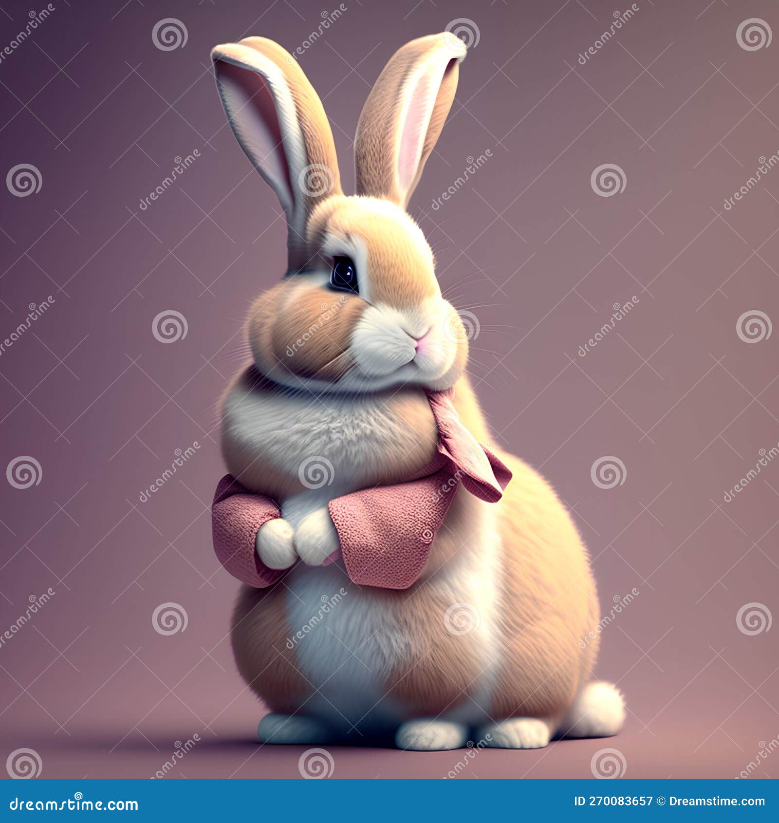 Cute Bunny, Generative AI Illustration Stock Illustration ...
