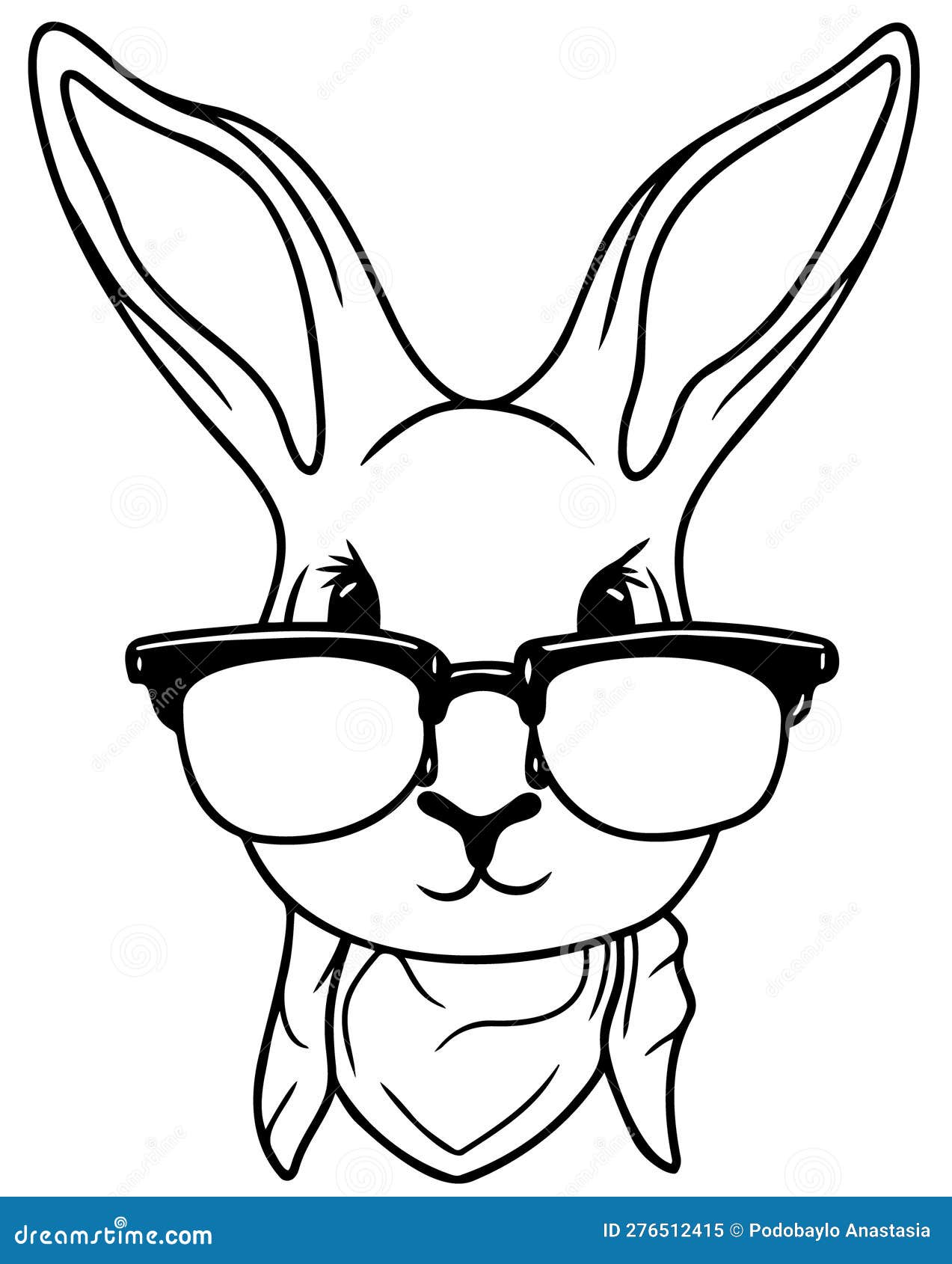 Cute Bunny with Glasses Vector Stock Vector - Illustration of file ...